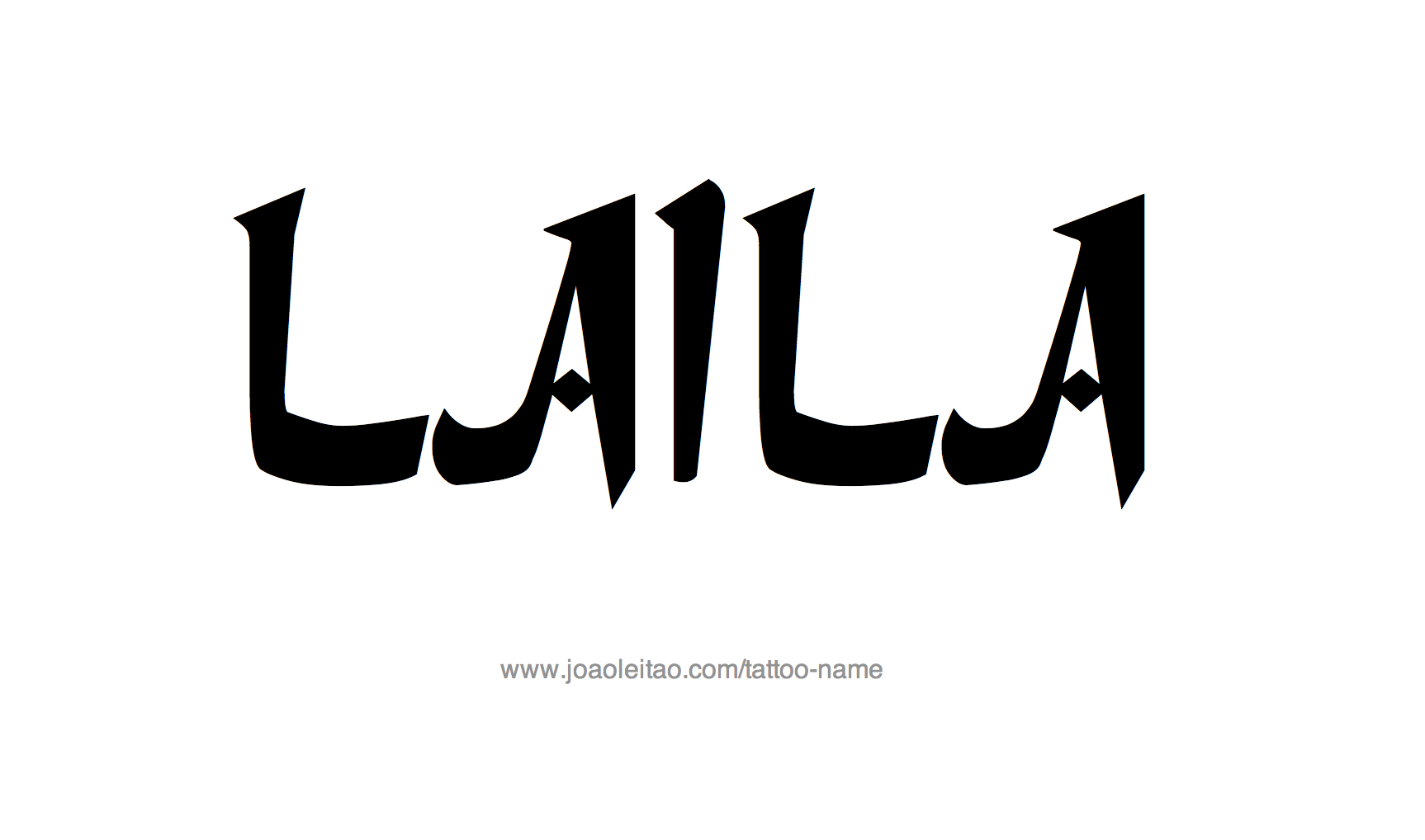 Laila Name Tattoo Designs
