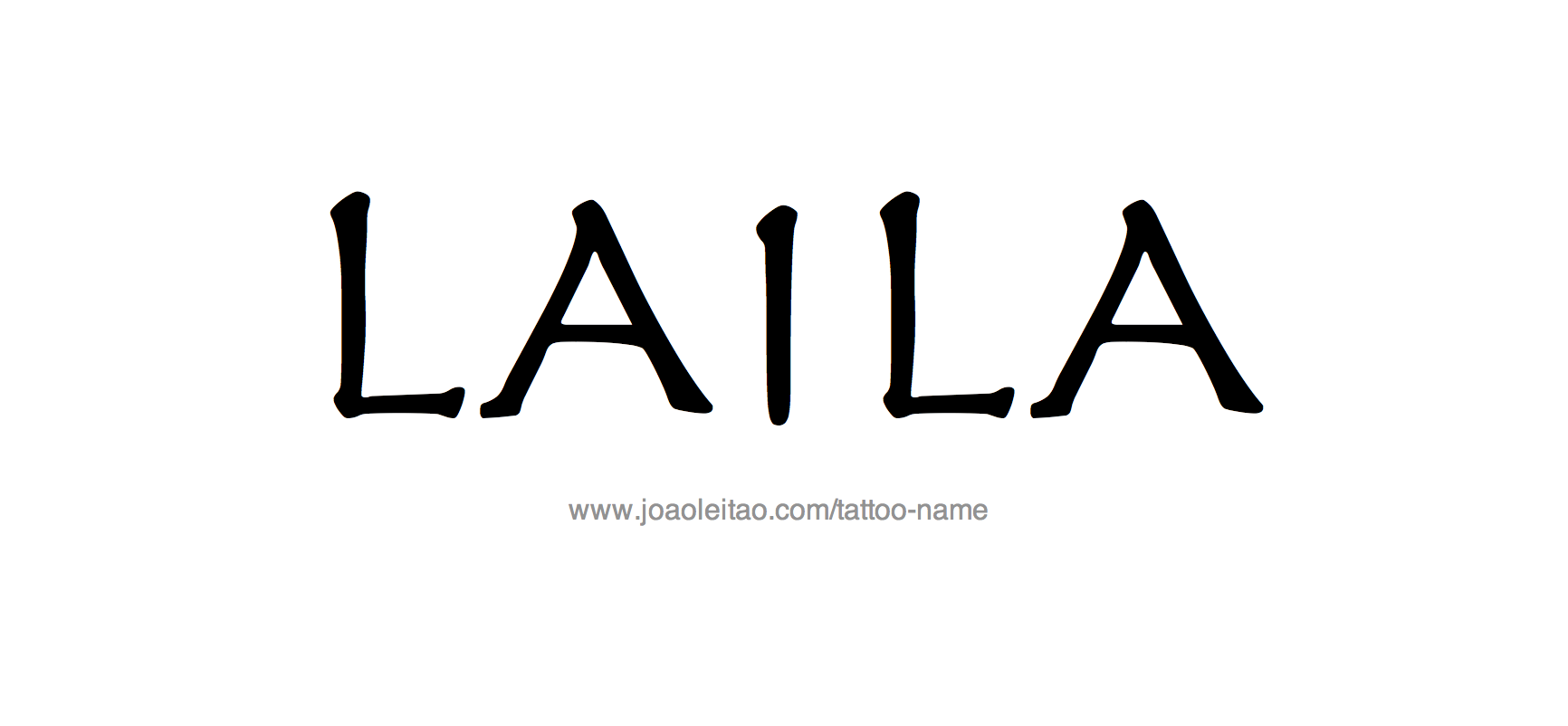 Laila Name Tattoo Designs