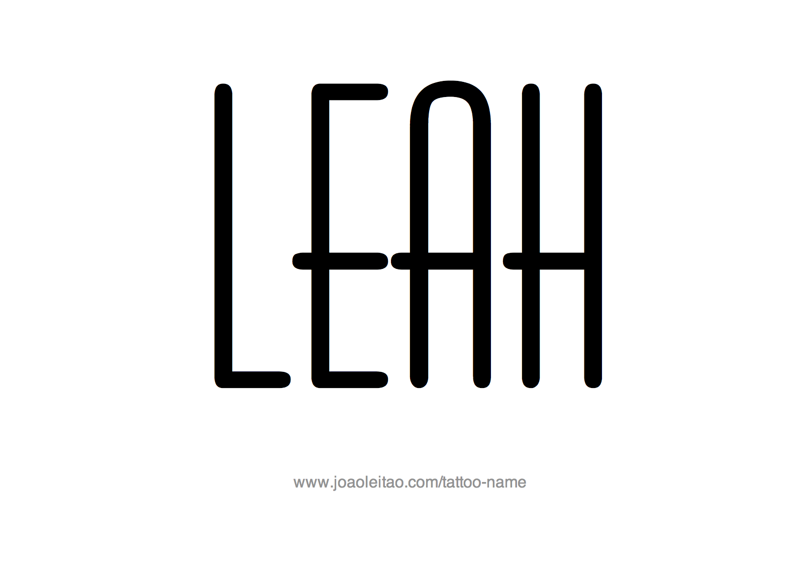 Leah Name Tattoo Designs