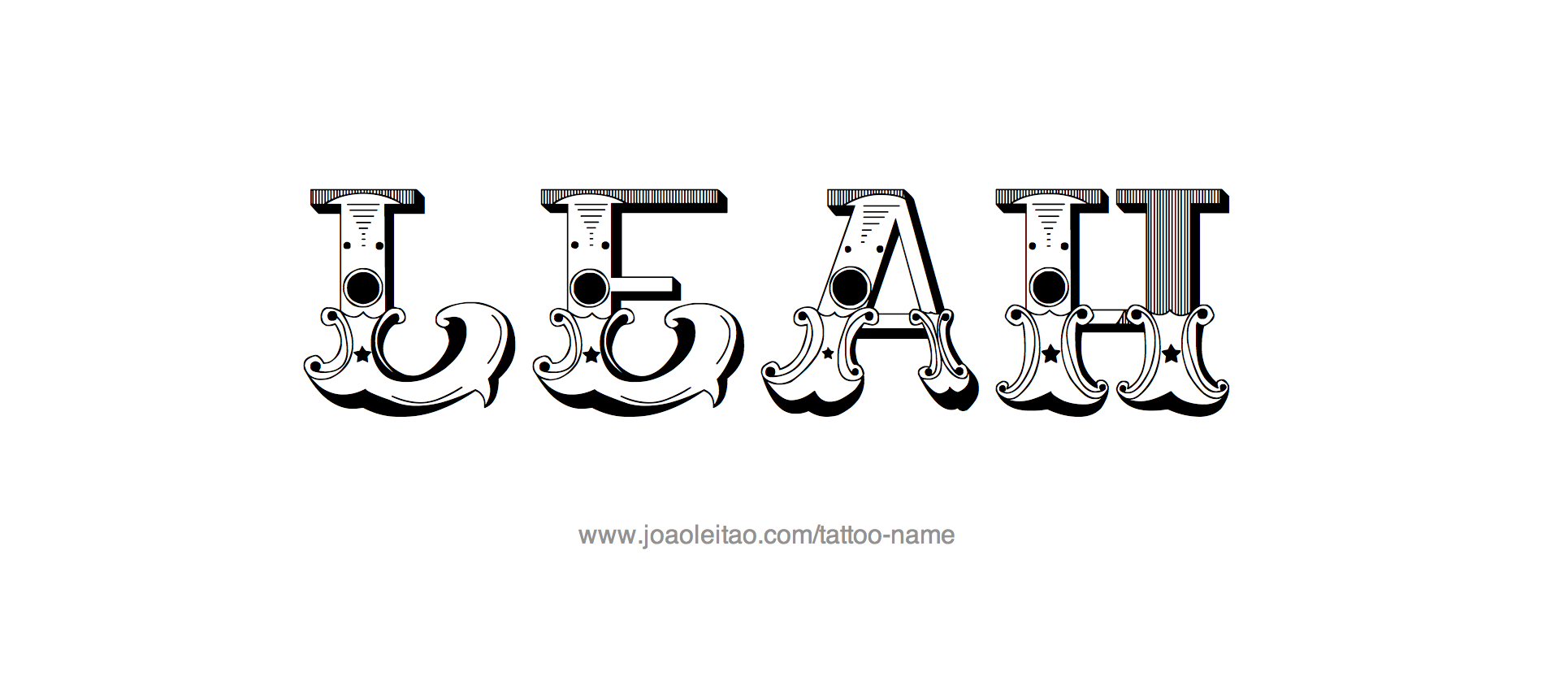 Leah Name Tattoo Designs