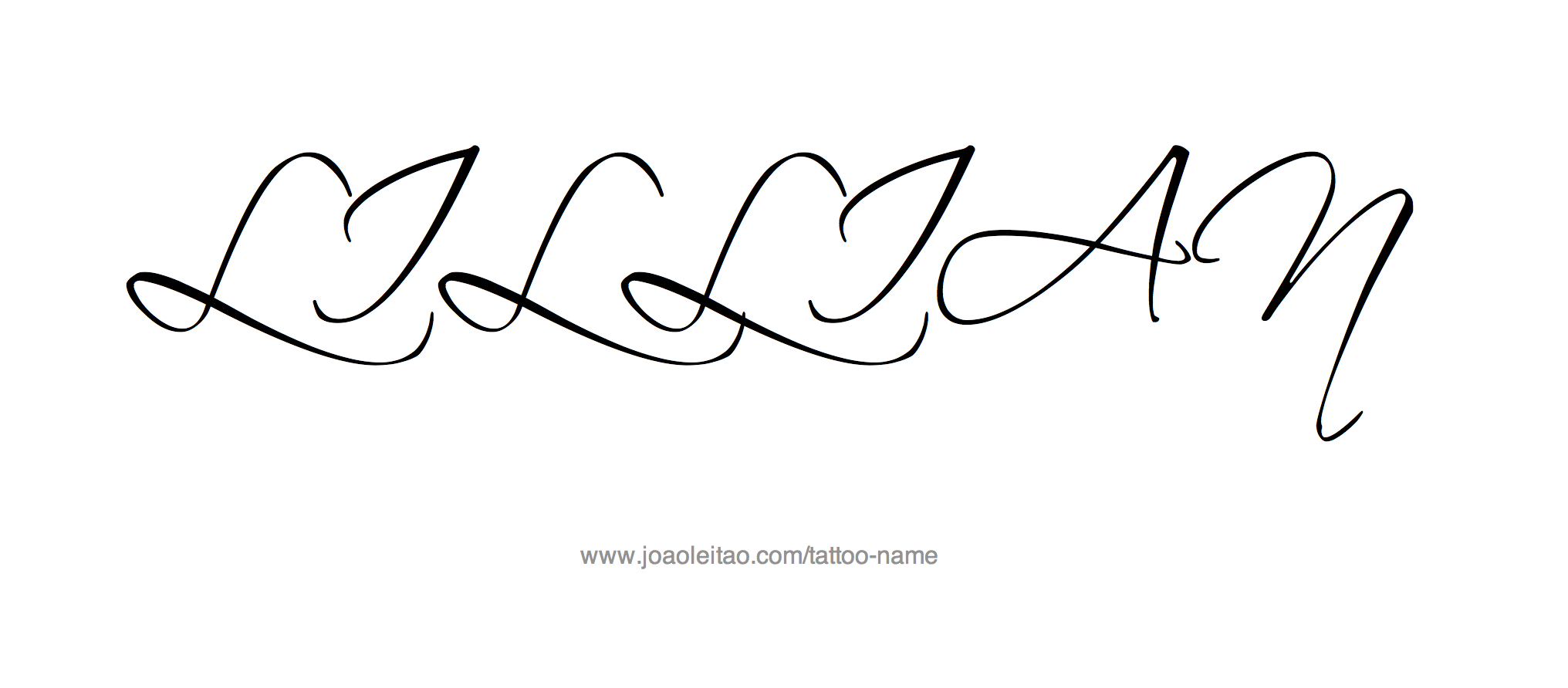 Lillian Name Tattoo Designs