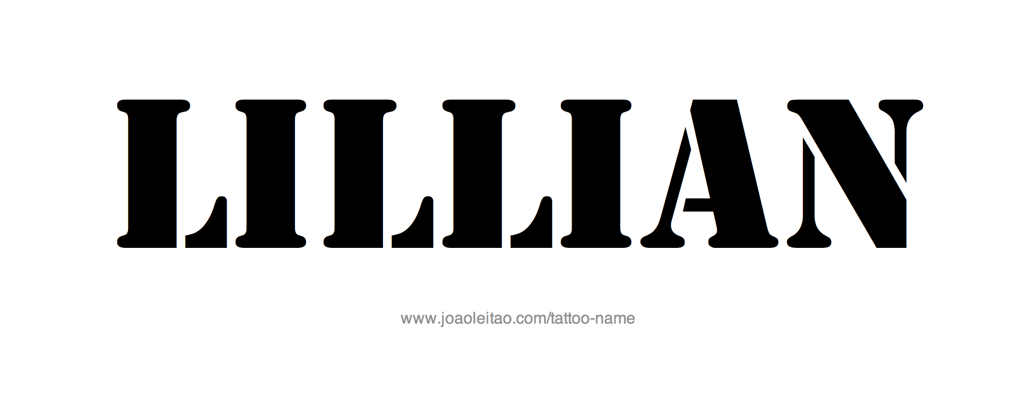 Lillian Name Tattoo Designs