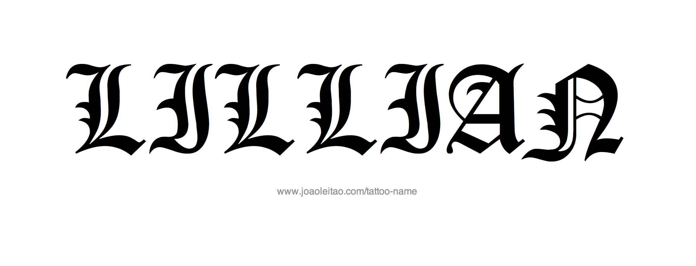 Lillian Name Tattoo Designs