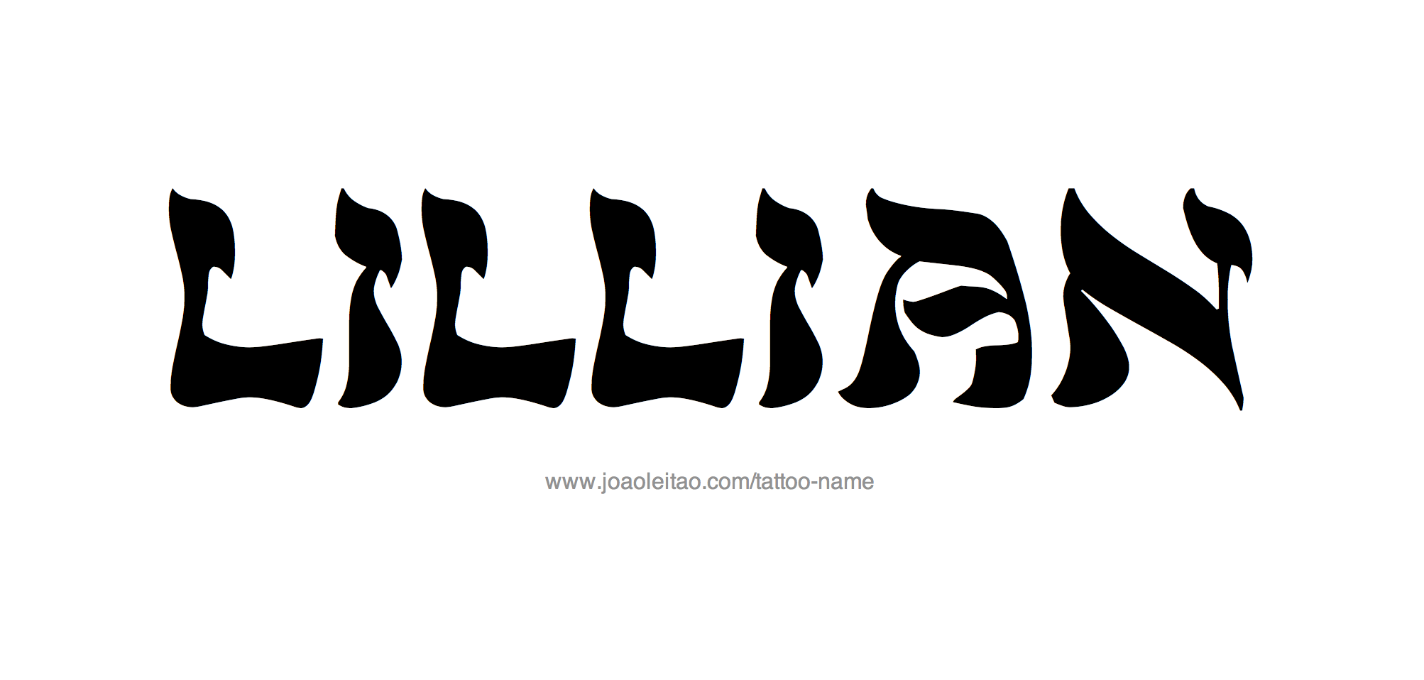 Lillian Name Tattoo Designs
