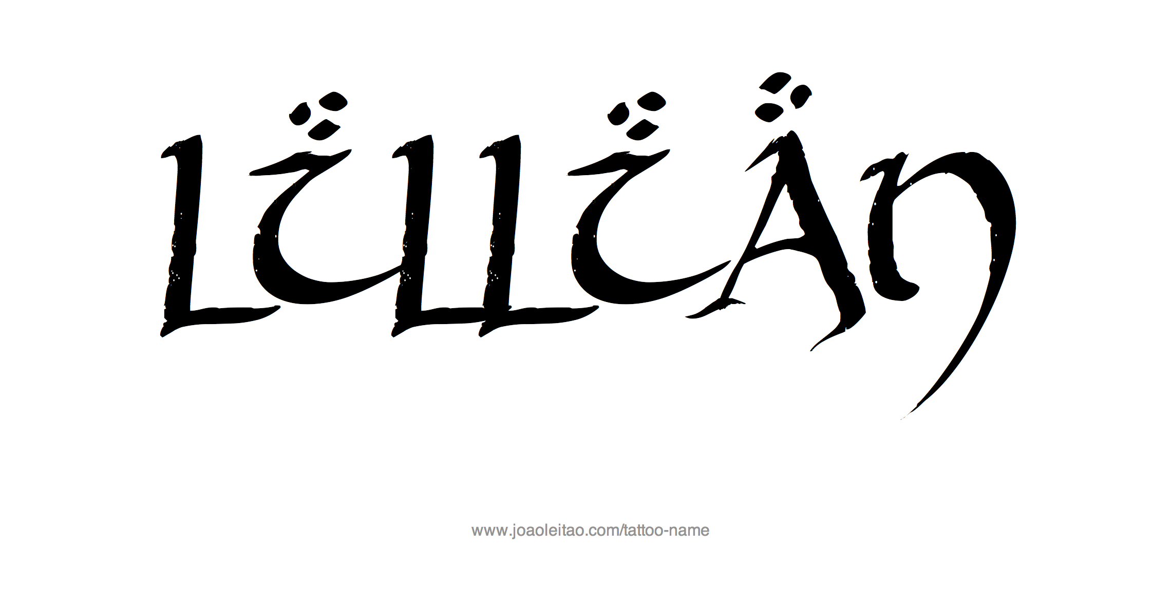 Lillian Name Tattoo Designs