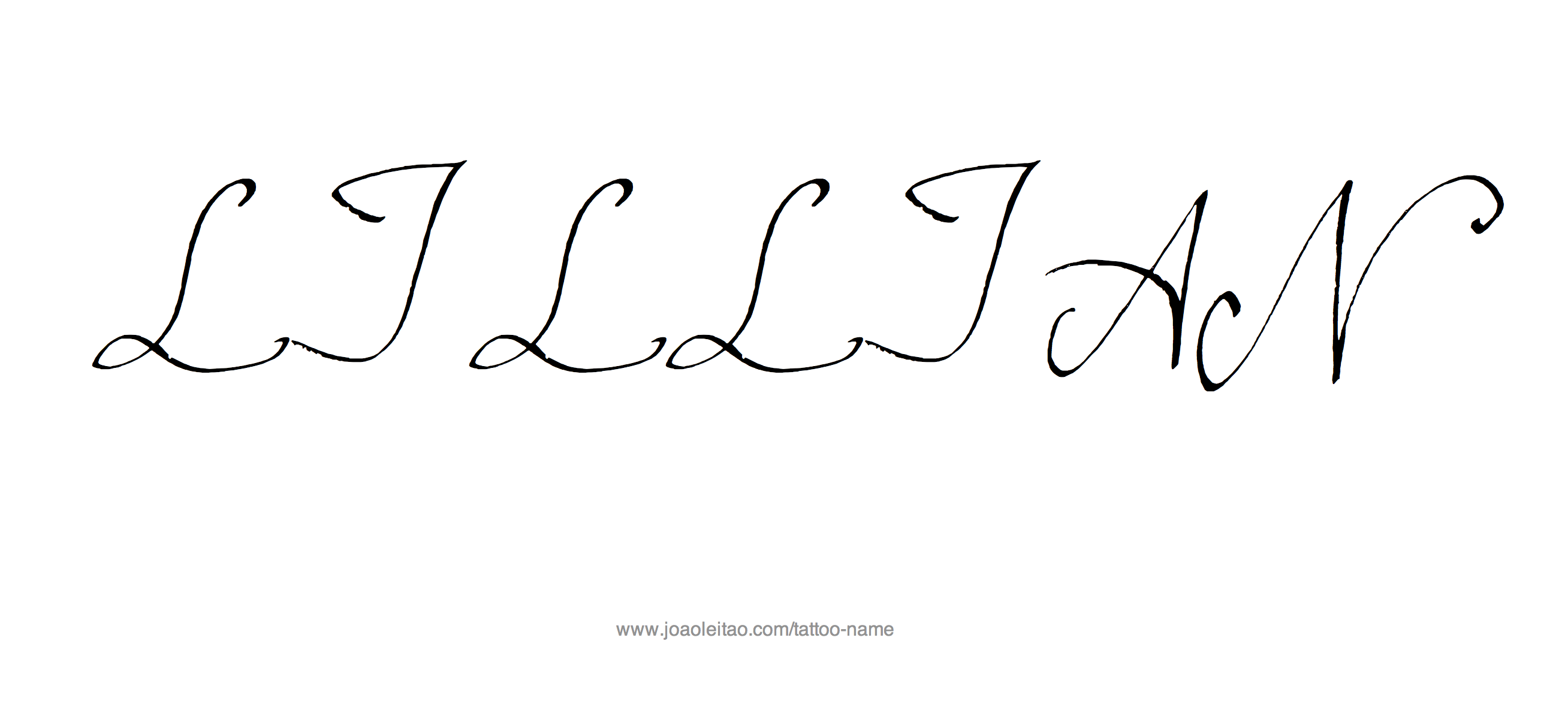 Lillian Name Tattoo Designs