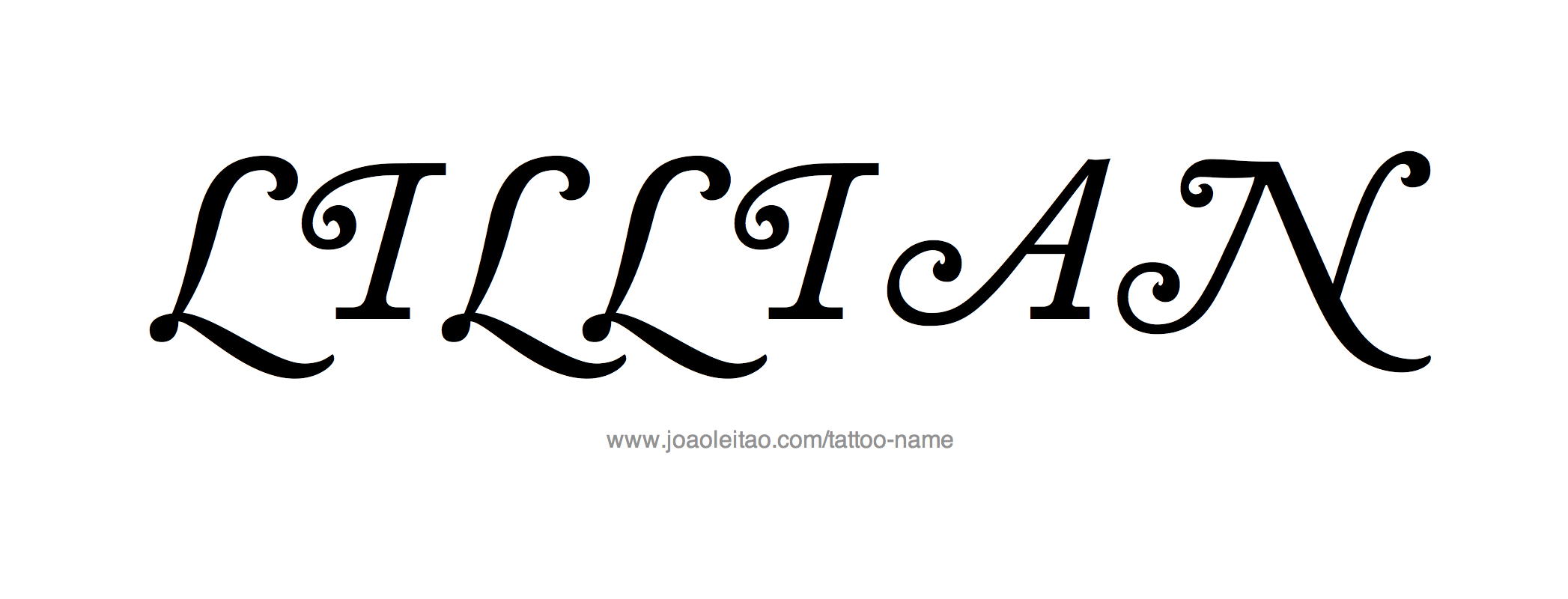 Lillian Name Tattoo Designs