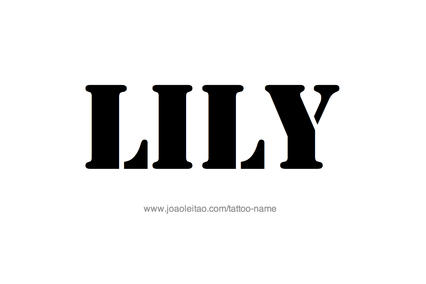 Lily Name Tattoo Designs