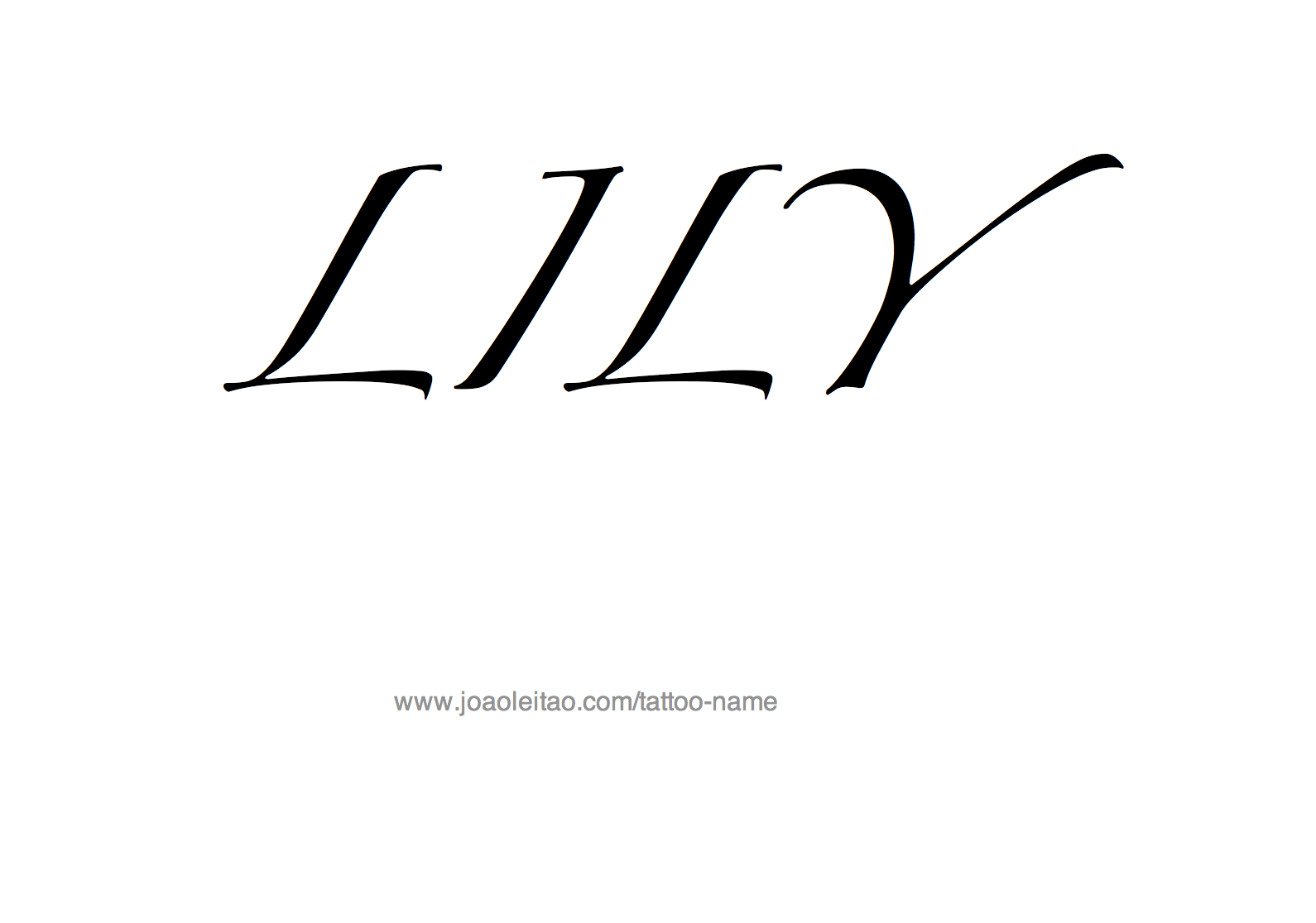 Lily Name Tattoo Designs