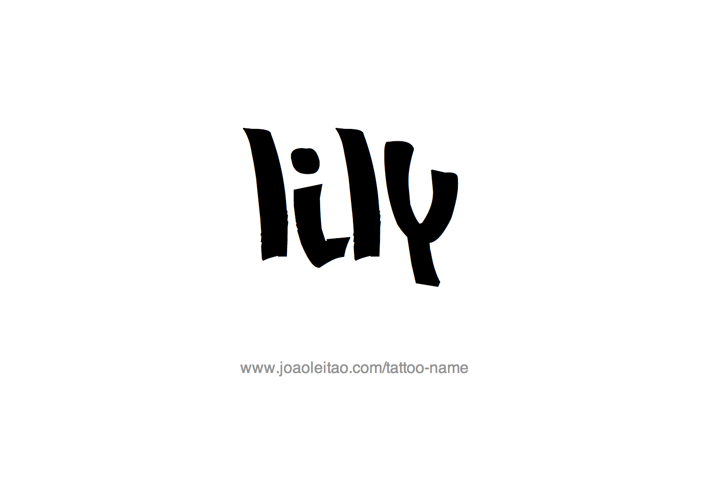 Lily Name Tattoo Designs