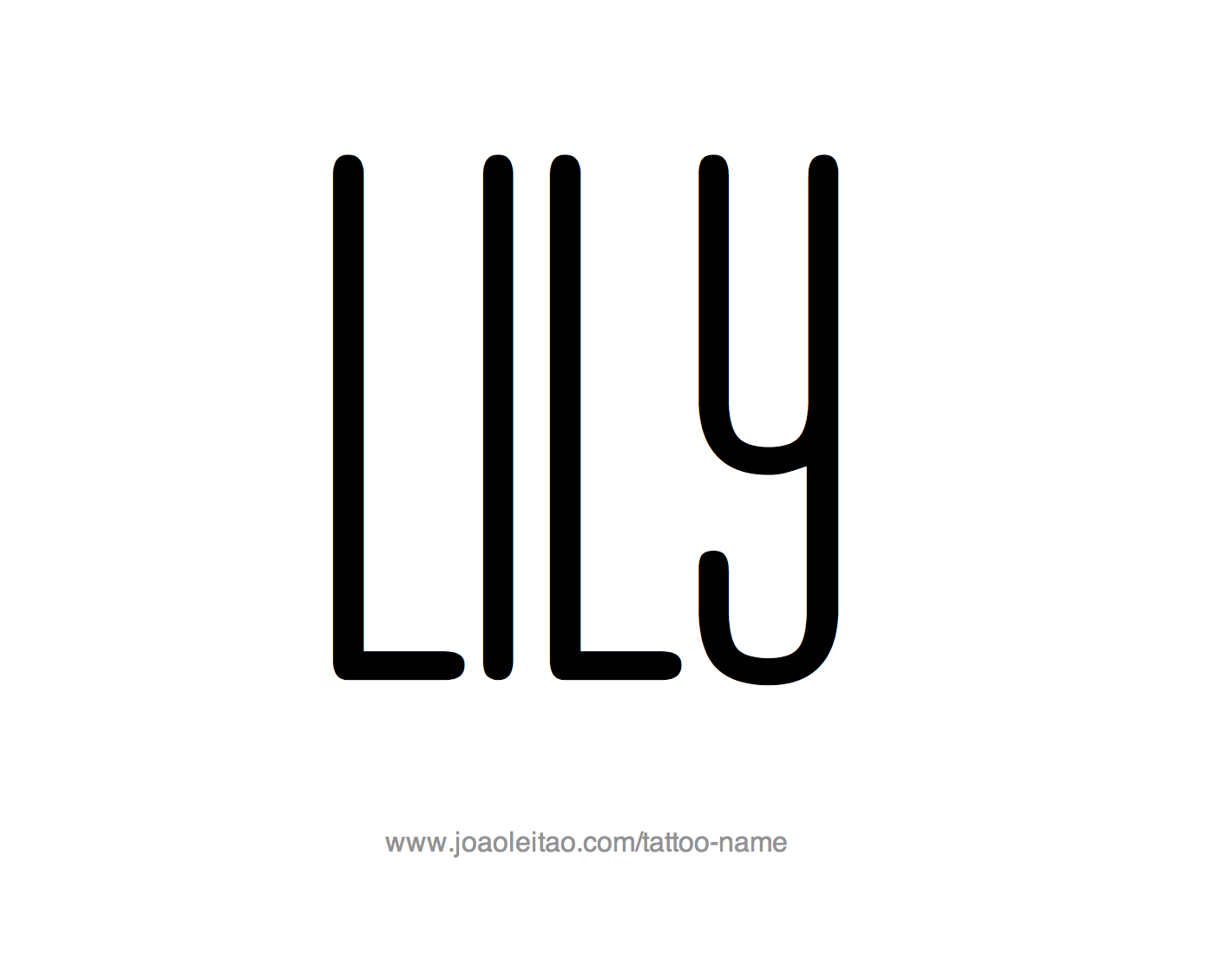 Lily Name Tattoo Designs