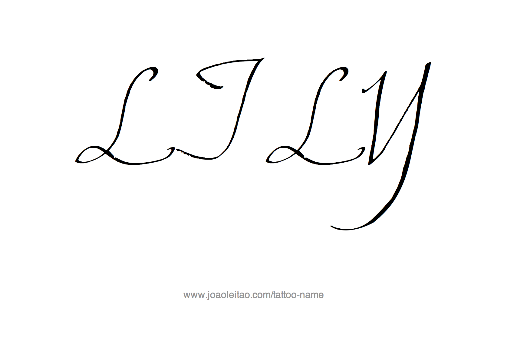 Lily Name Tattoo Designs