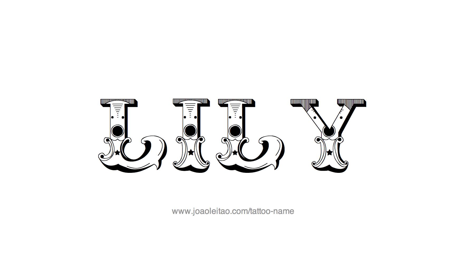 Lily Name Tattoo Designs