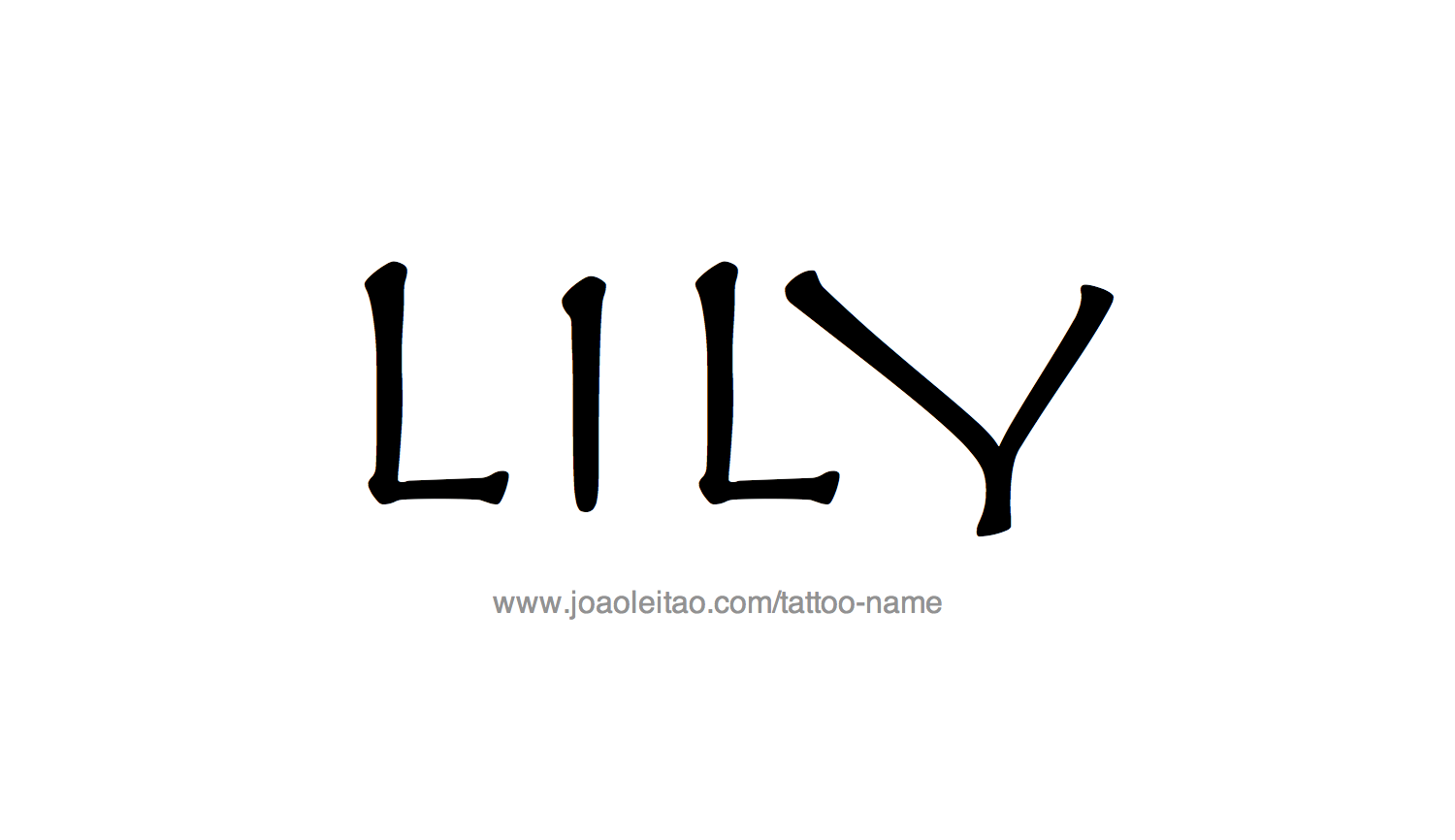 Lily Name Tattoo Designs
