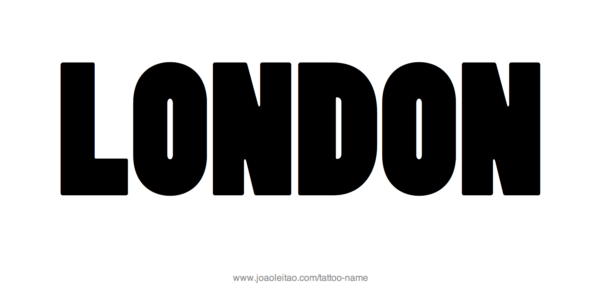 London Name Tattoo Designs