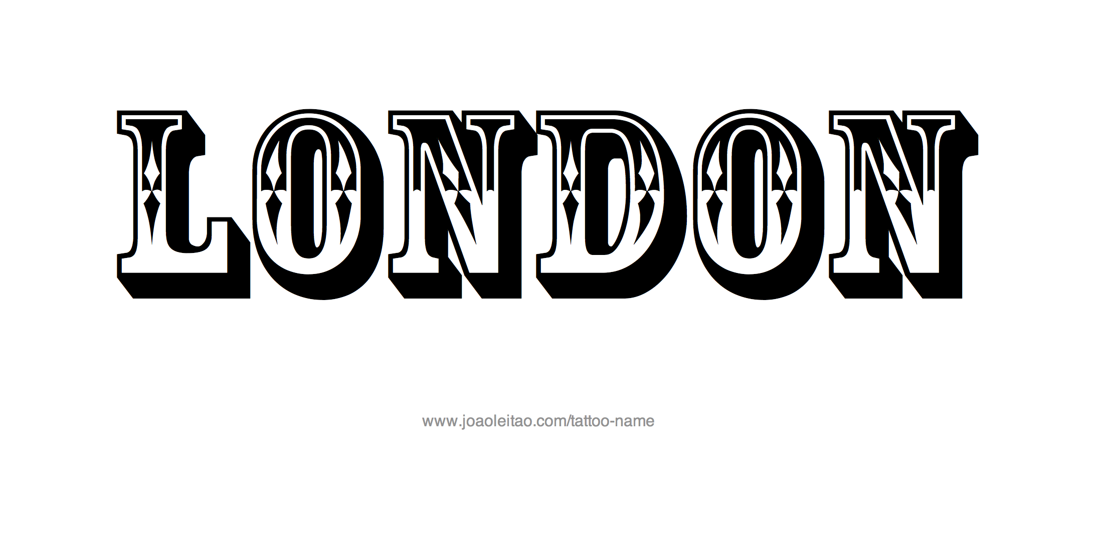 London Name Tattoo Designs