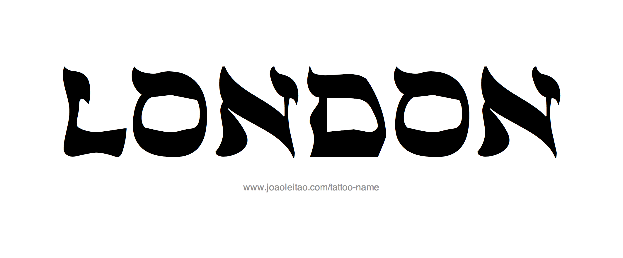 London Name Tattoo Designs