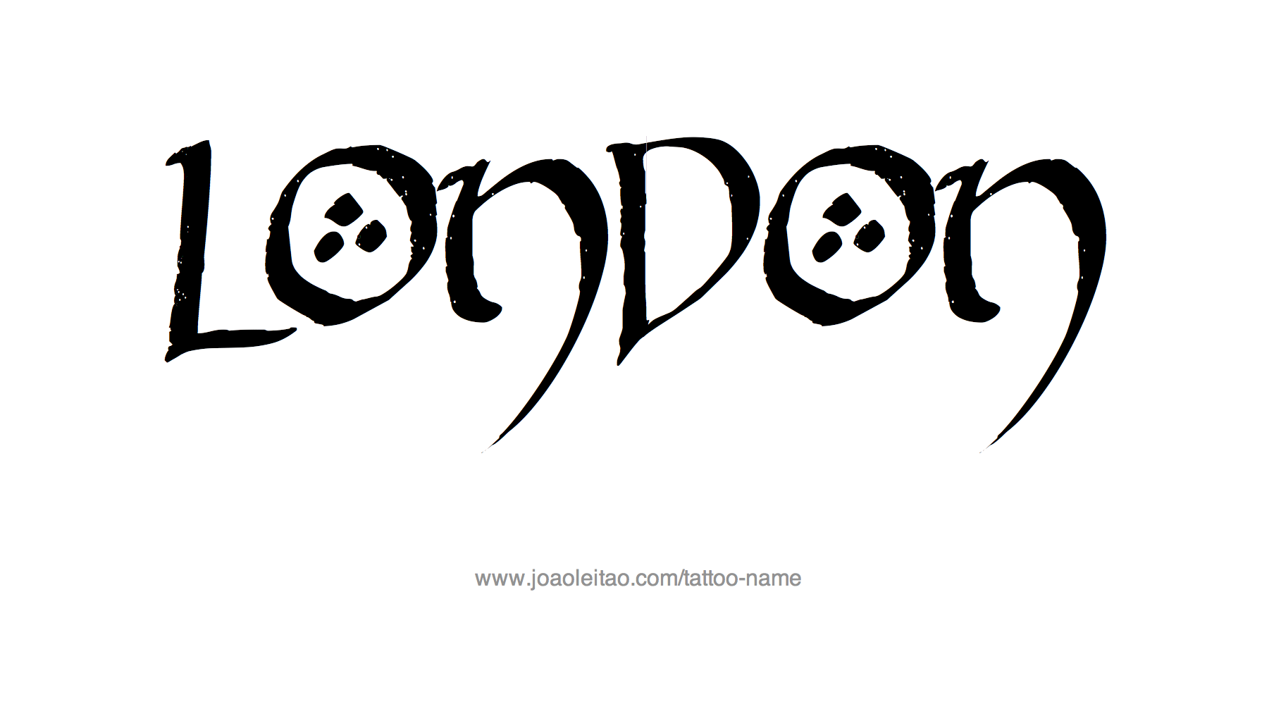London Name Tattoo Designs