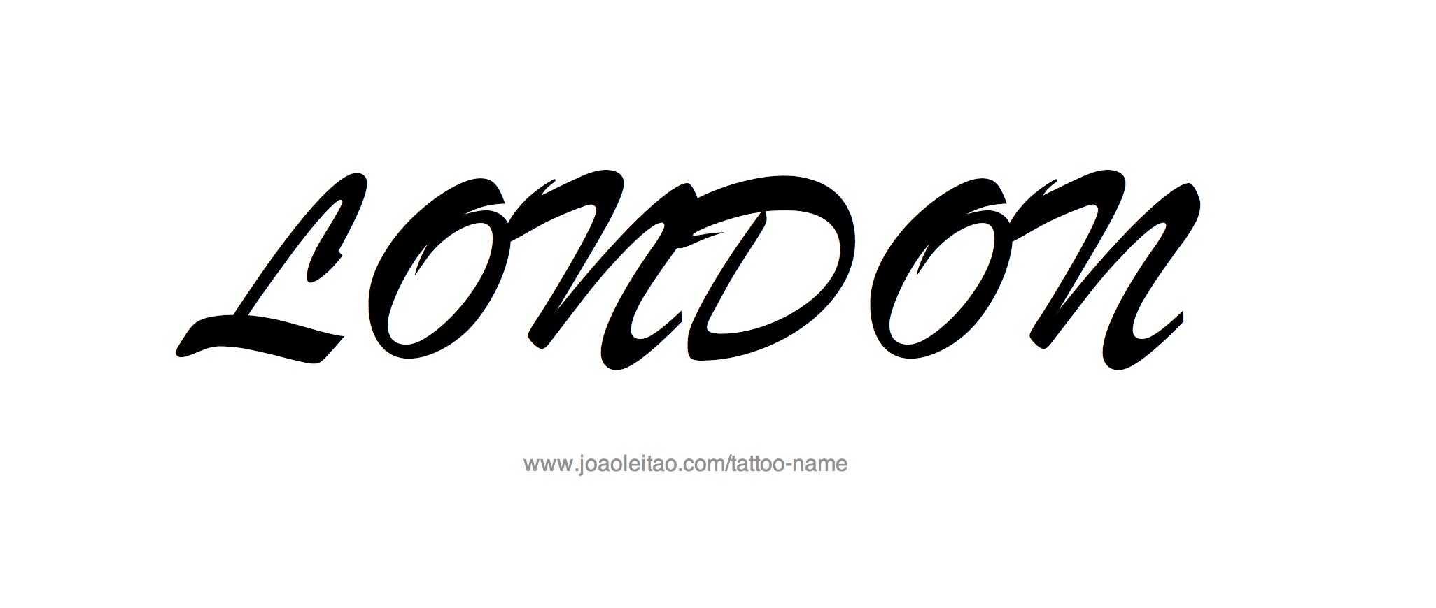 London Name Tattoo Designs