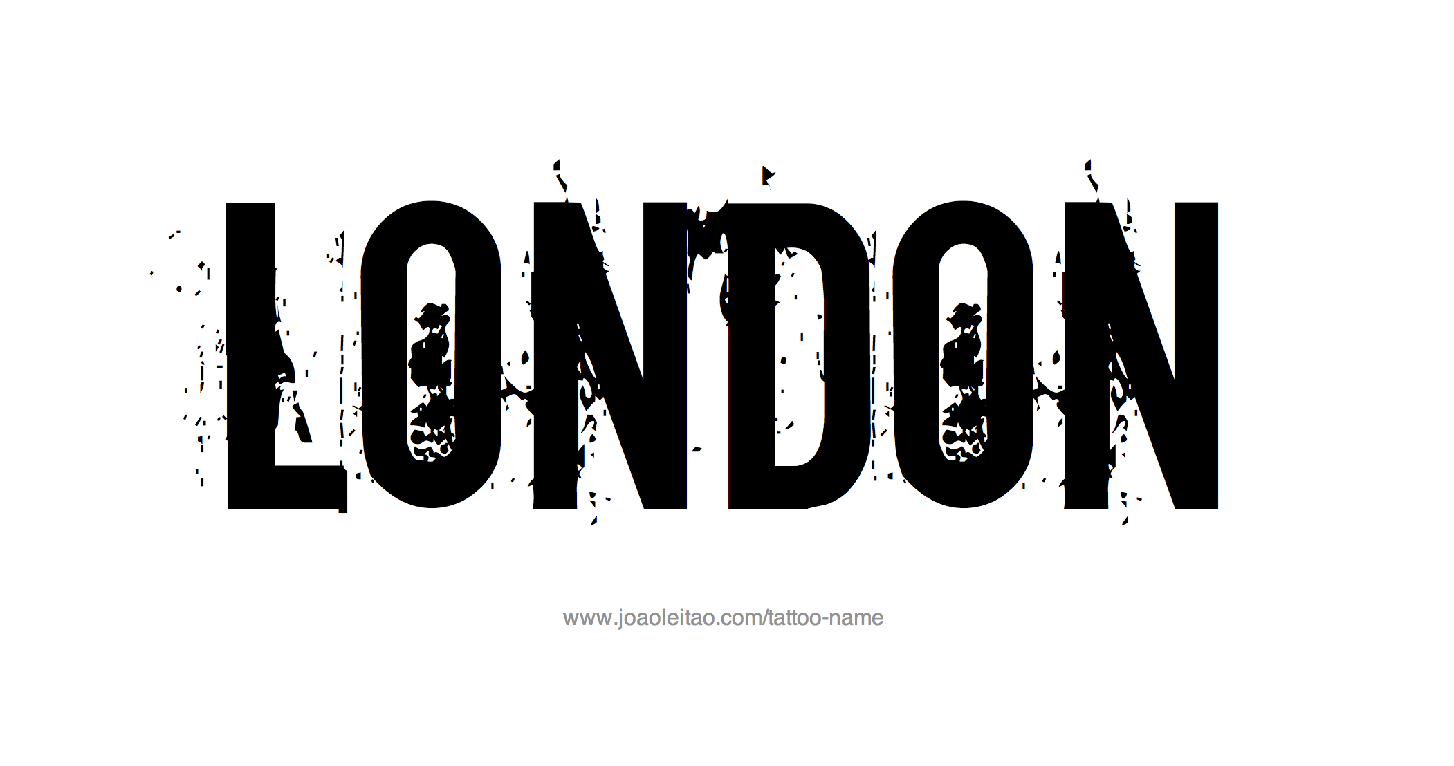 London Name Tattoo Designs