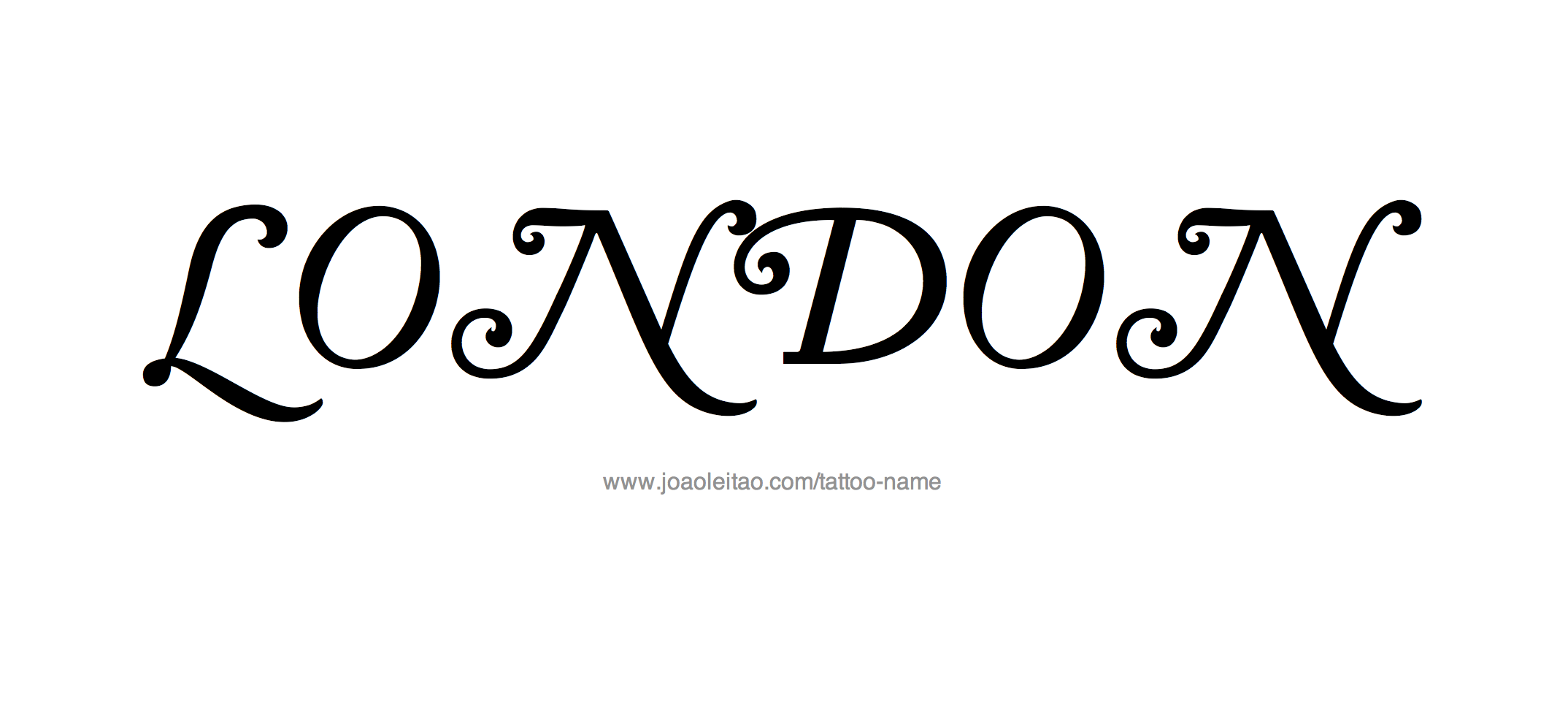 London Name Tattoo Designs