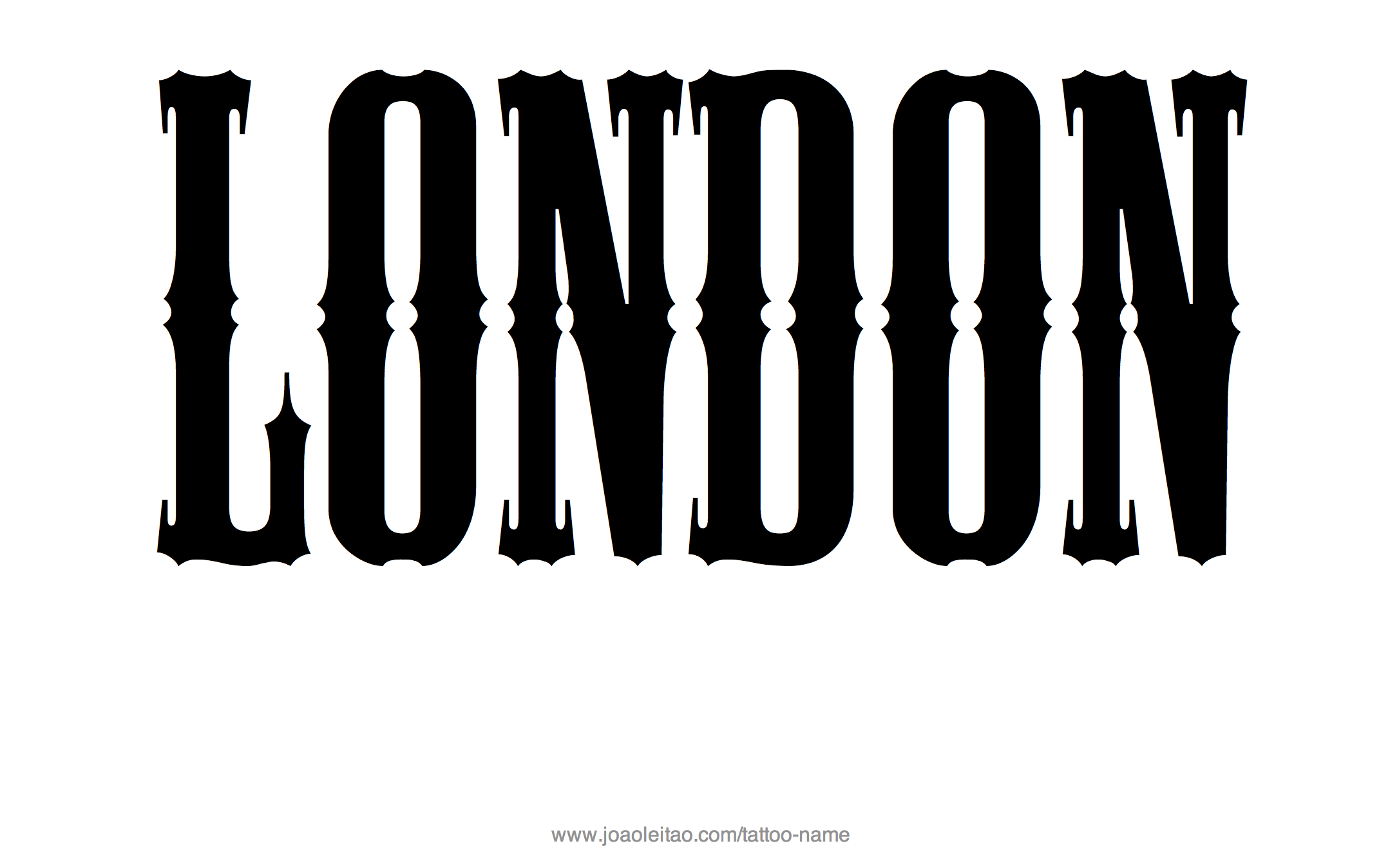 London Name Tattoo Designs