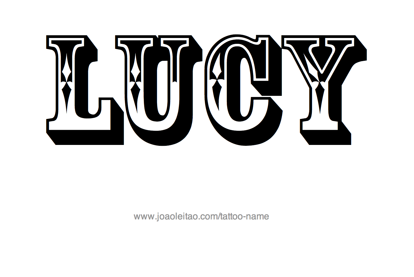 Lucy Name Tattoo Designs