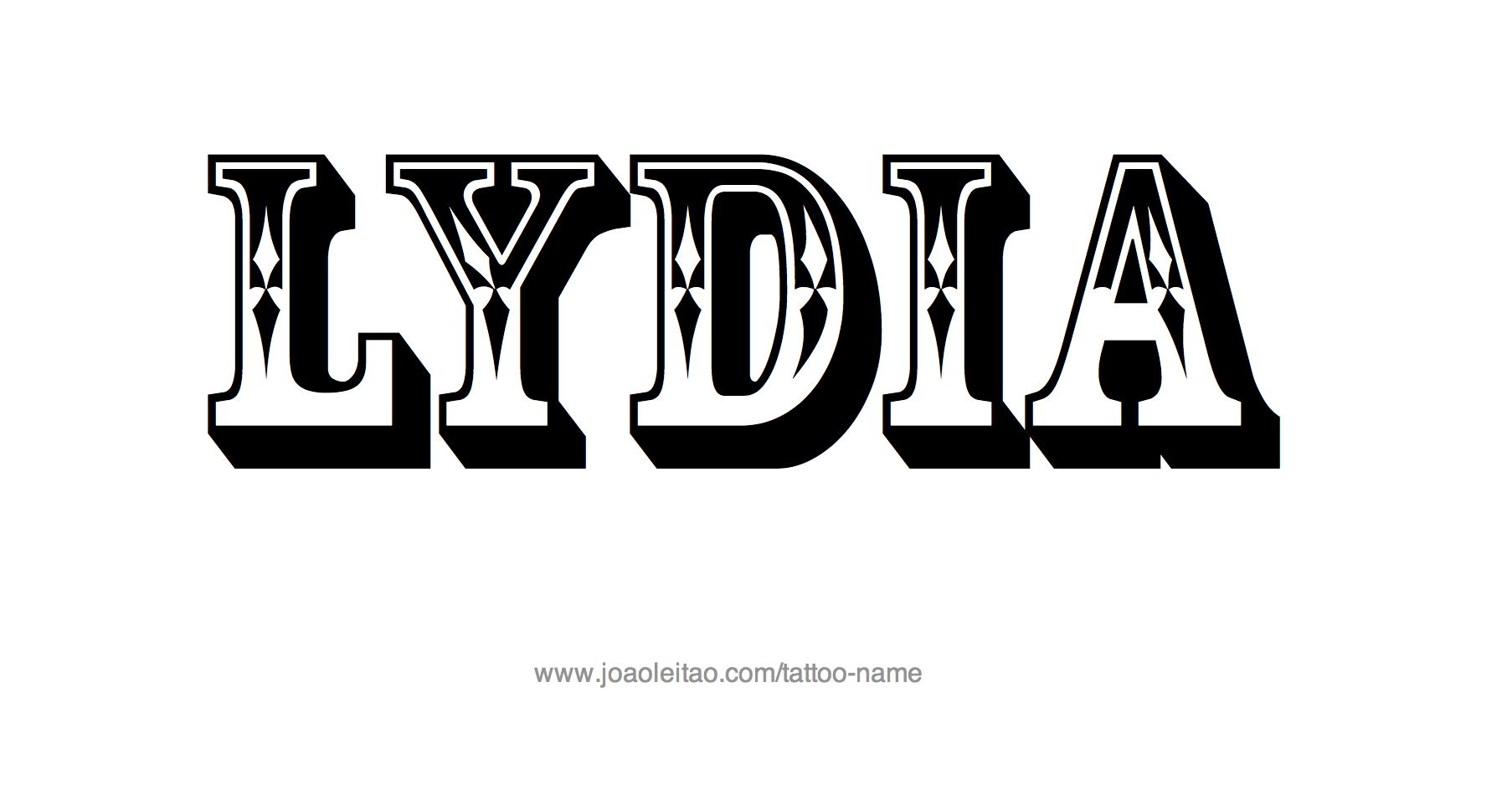 Lydia Name Tattoo Designs