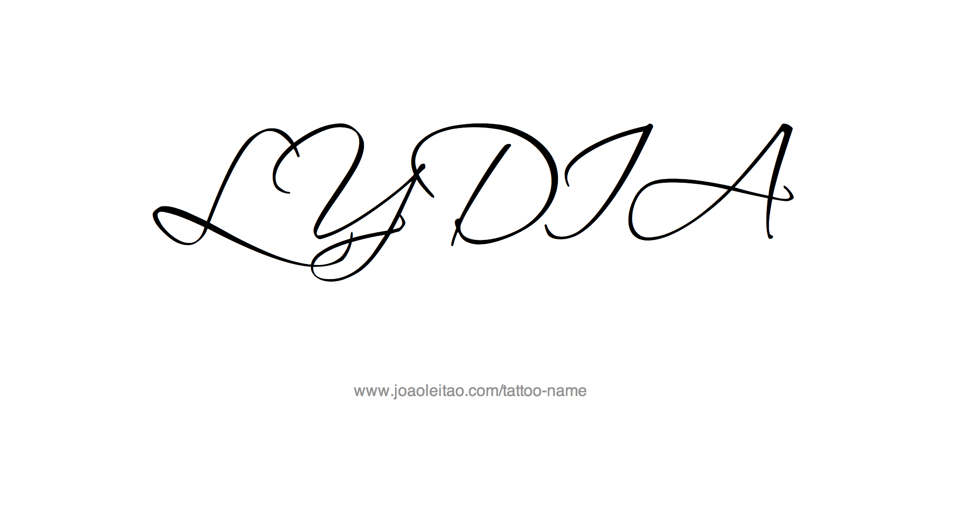 Lydia Name Tattoo Designs