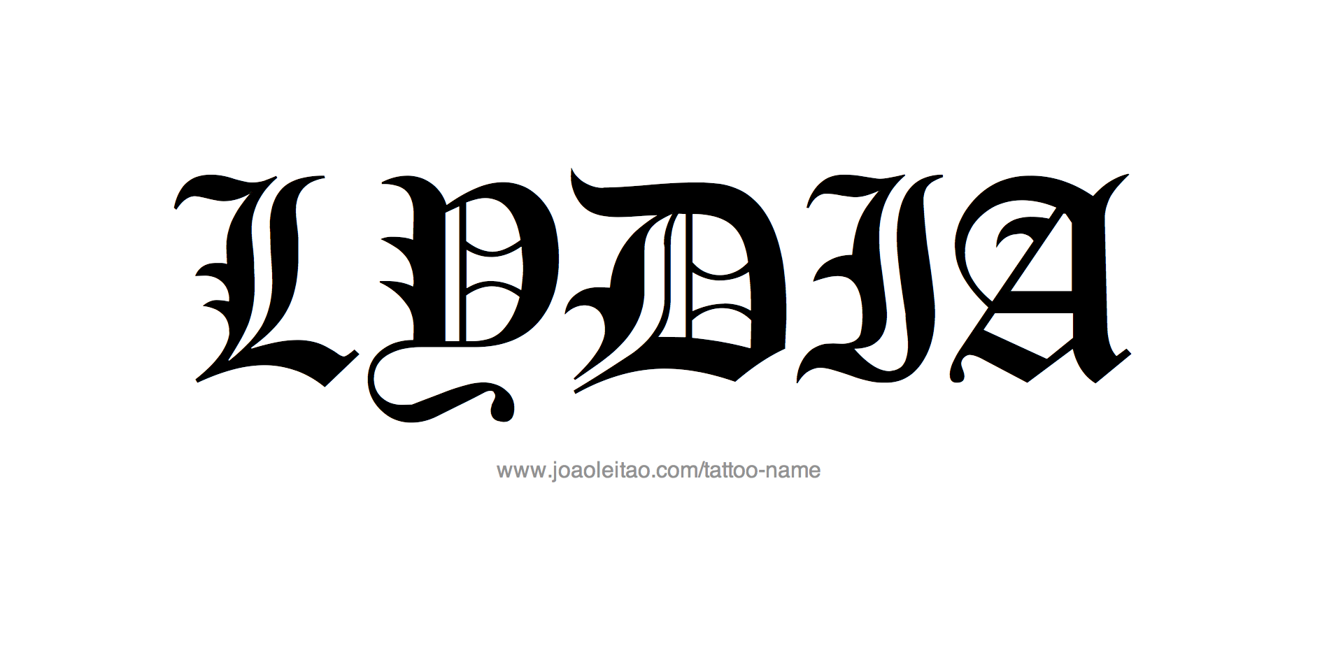 Lydia Name Tattoo Designs