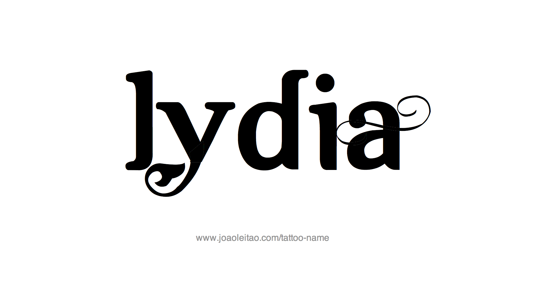 Lydia Name Tattoo Designs