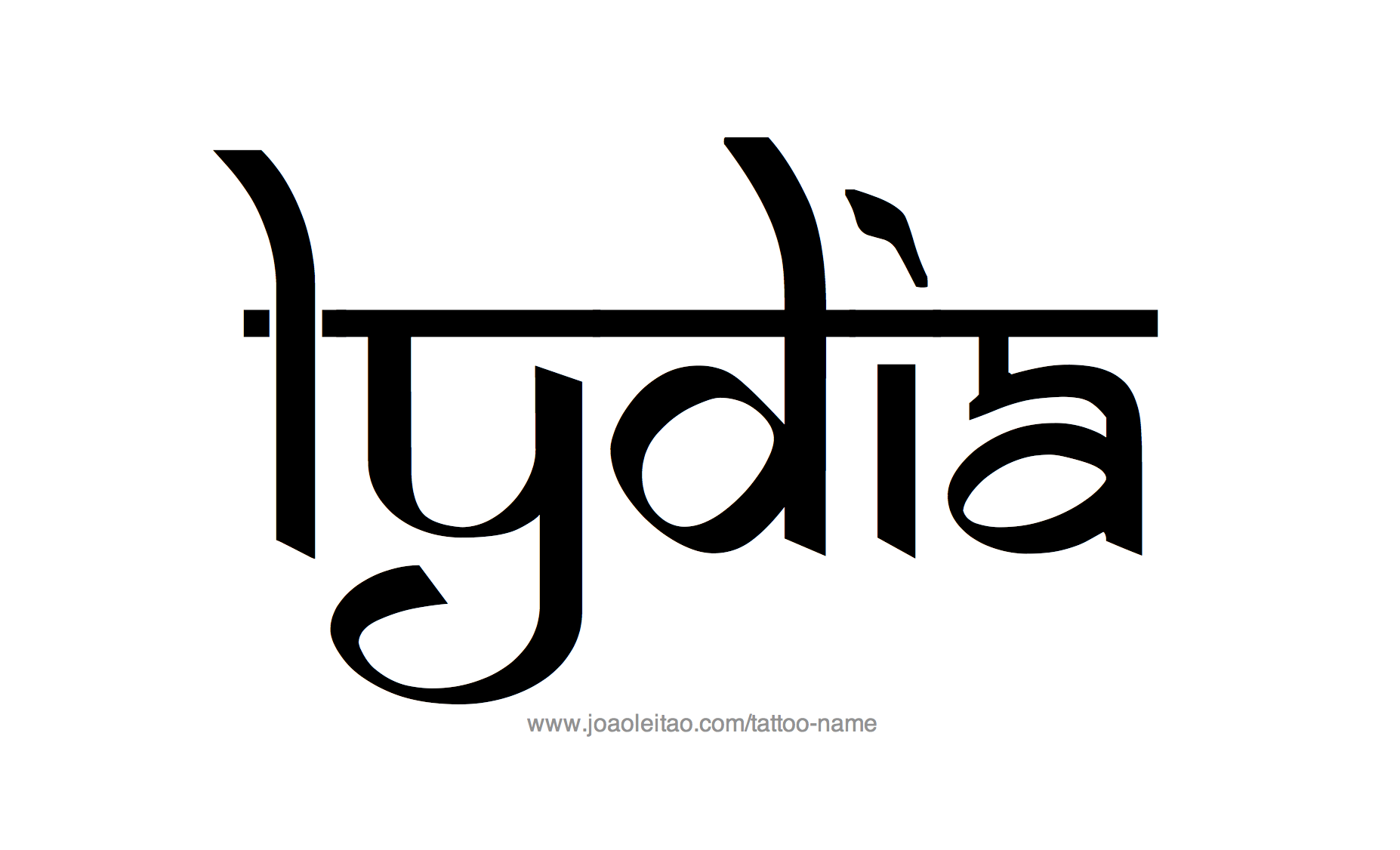 Lydia Name Tattoo Designs