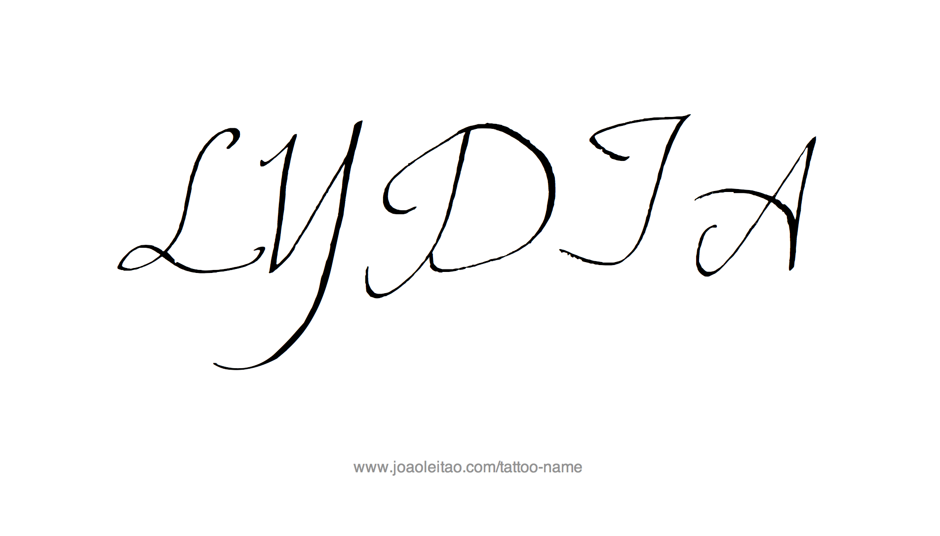 Lydia Name Tattoo Designs