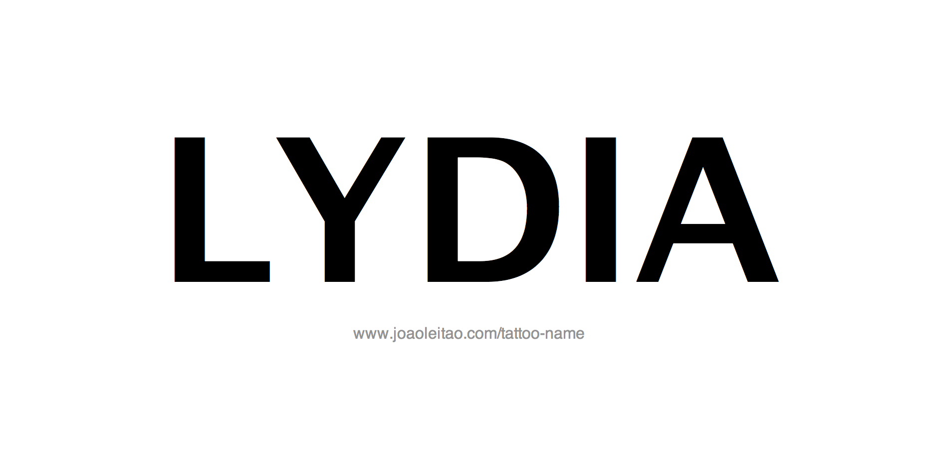 Lydia Name Tattoo Designs
