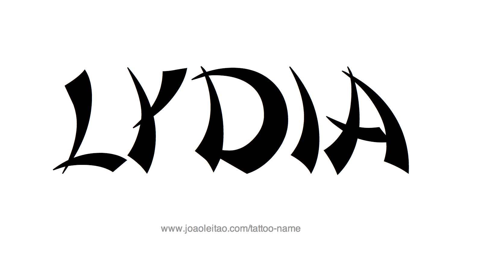 Lydia Name Tattoo Designs