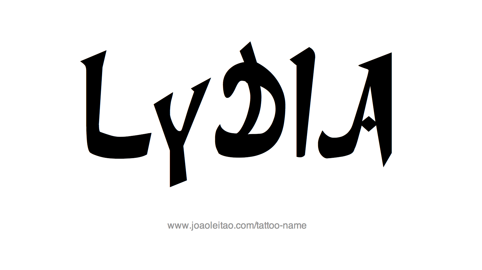 Lydia Name Tattoo Designs