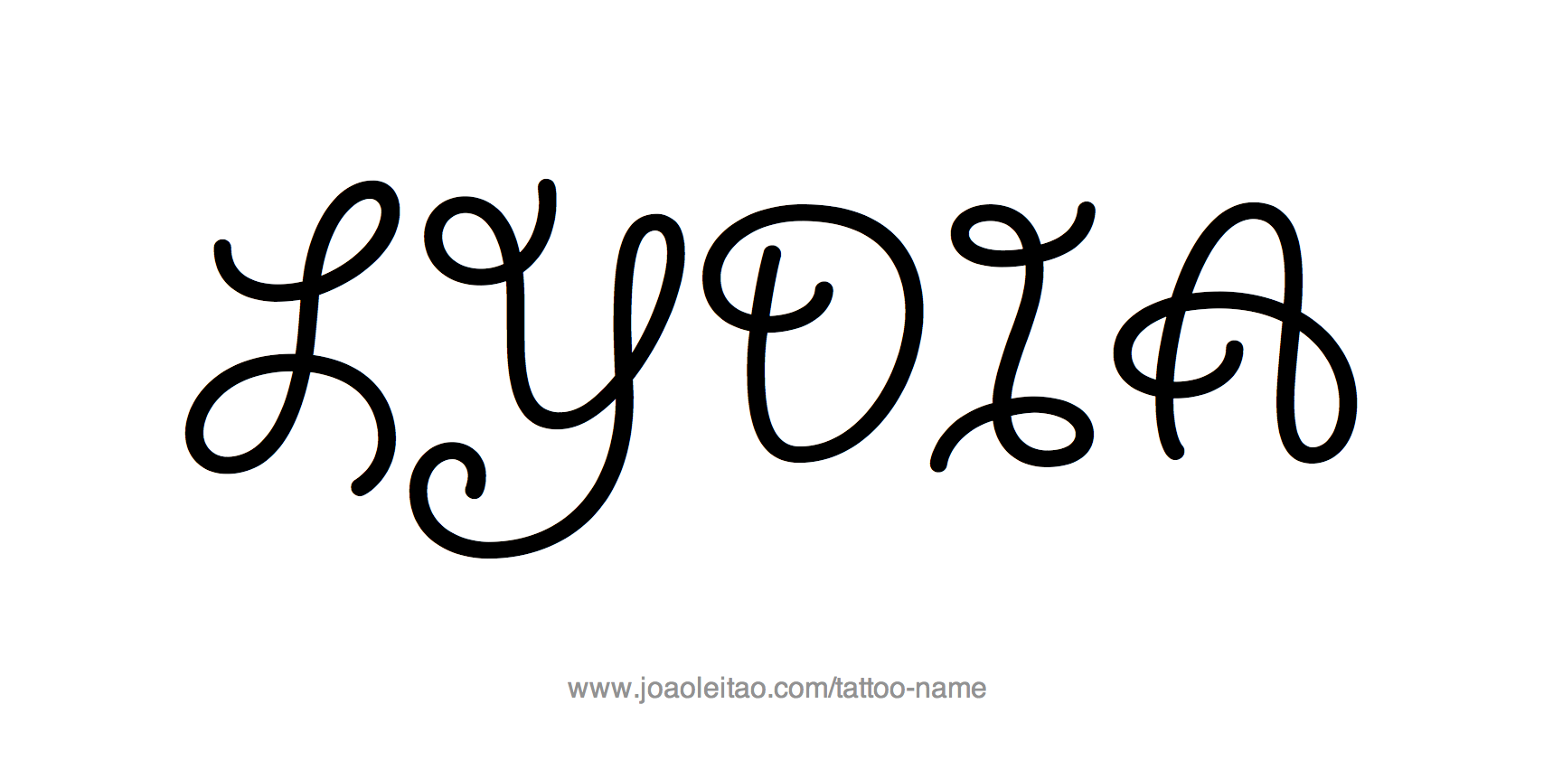 Lydia Name Tattoo Designs