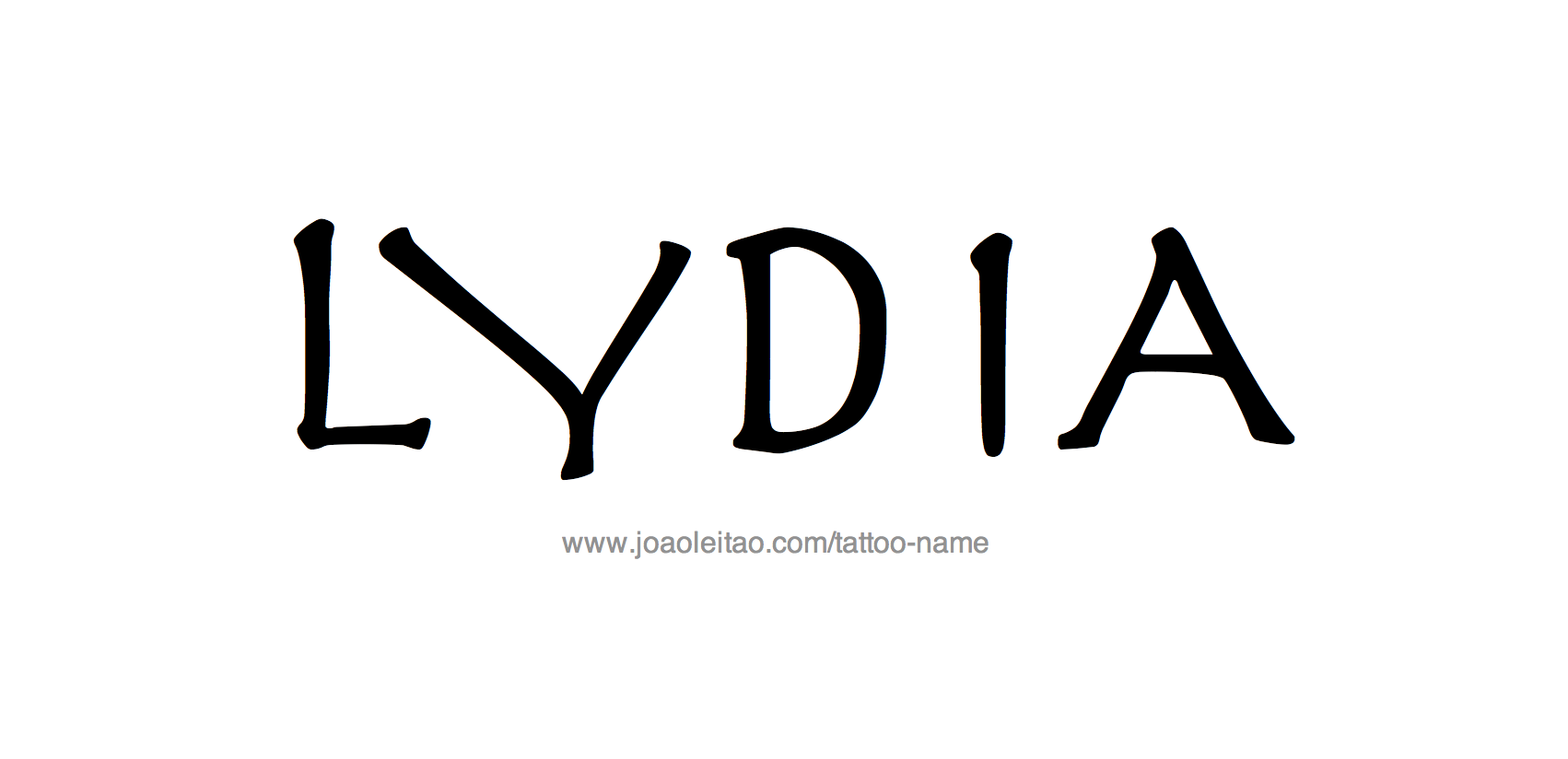 Lydia Name Tattoo Designs