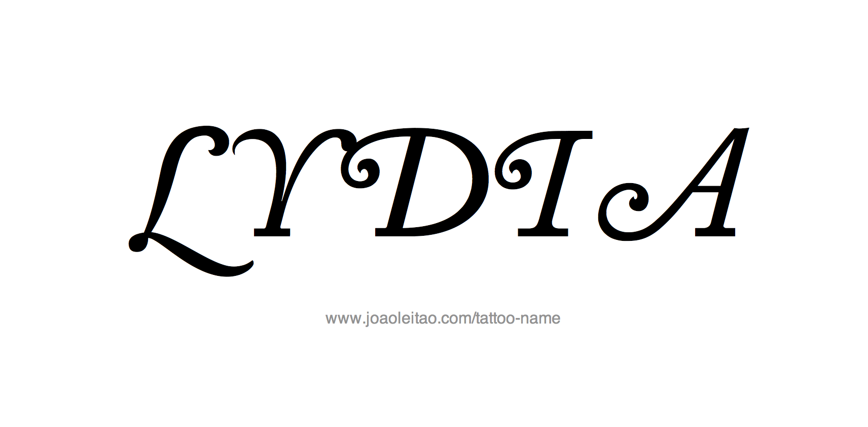Lydia Name Tattoo Designs