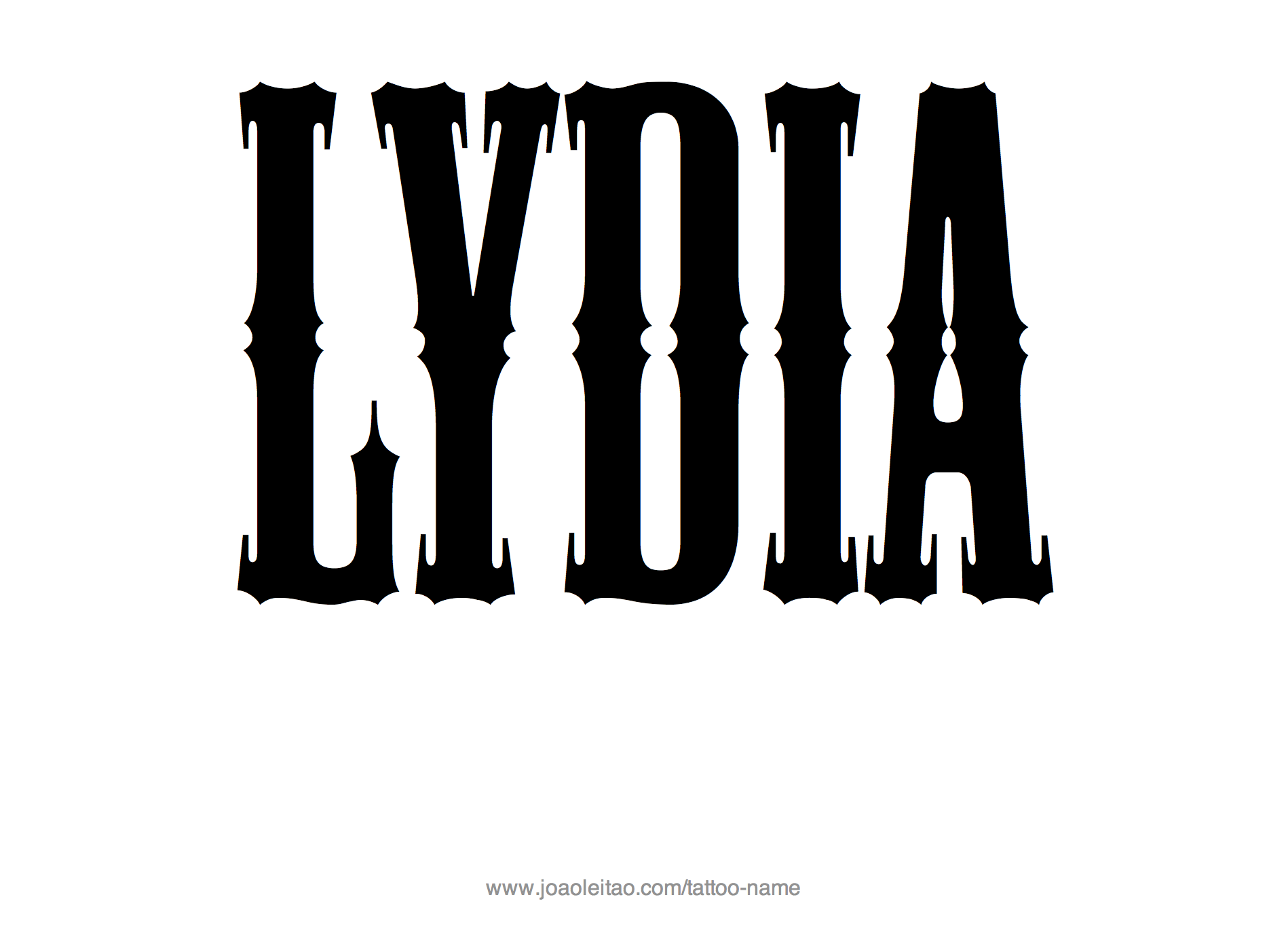 Lydia Name Tattoo Designs