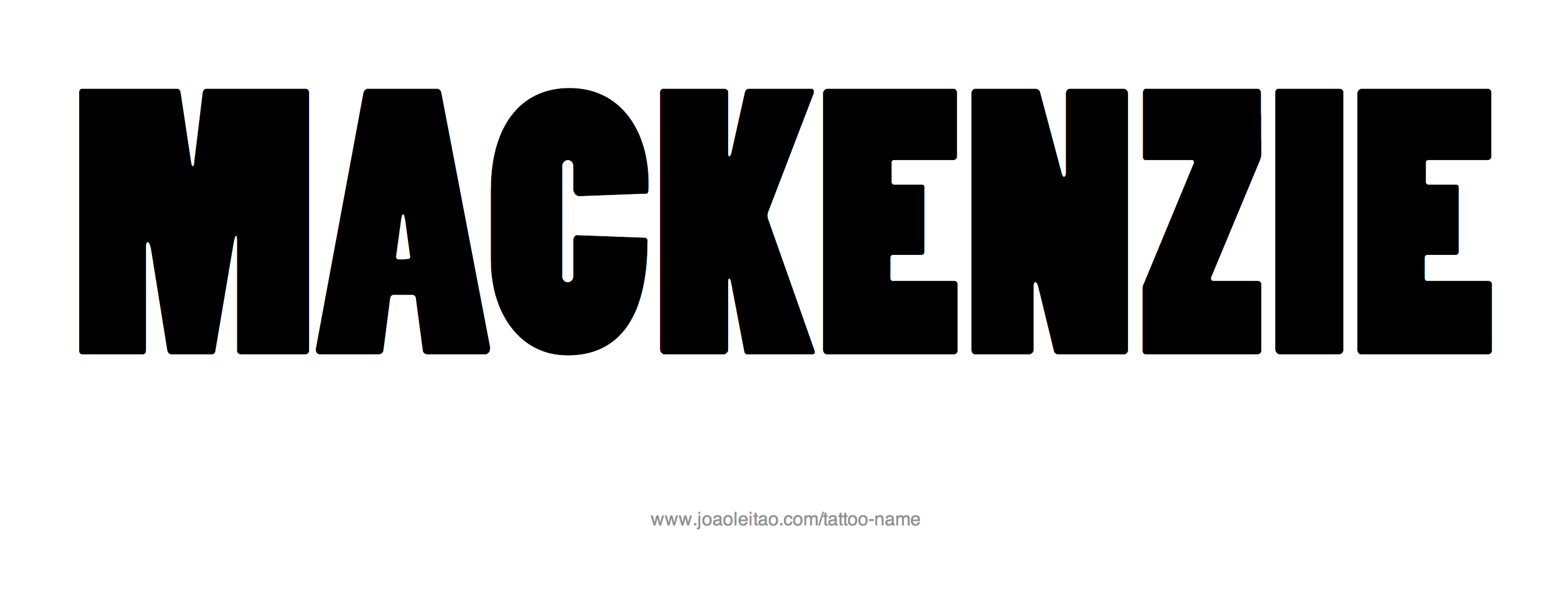 Mackenzie Name Tattoo Designs