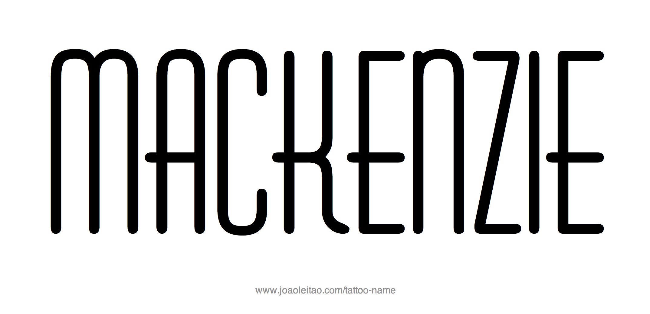 Mackenzie Name Tattoo Designs