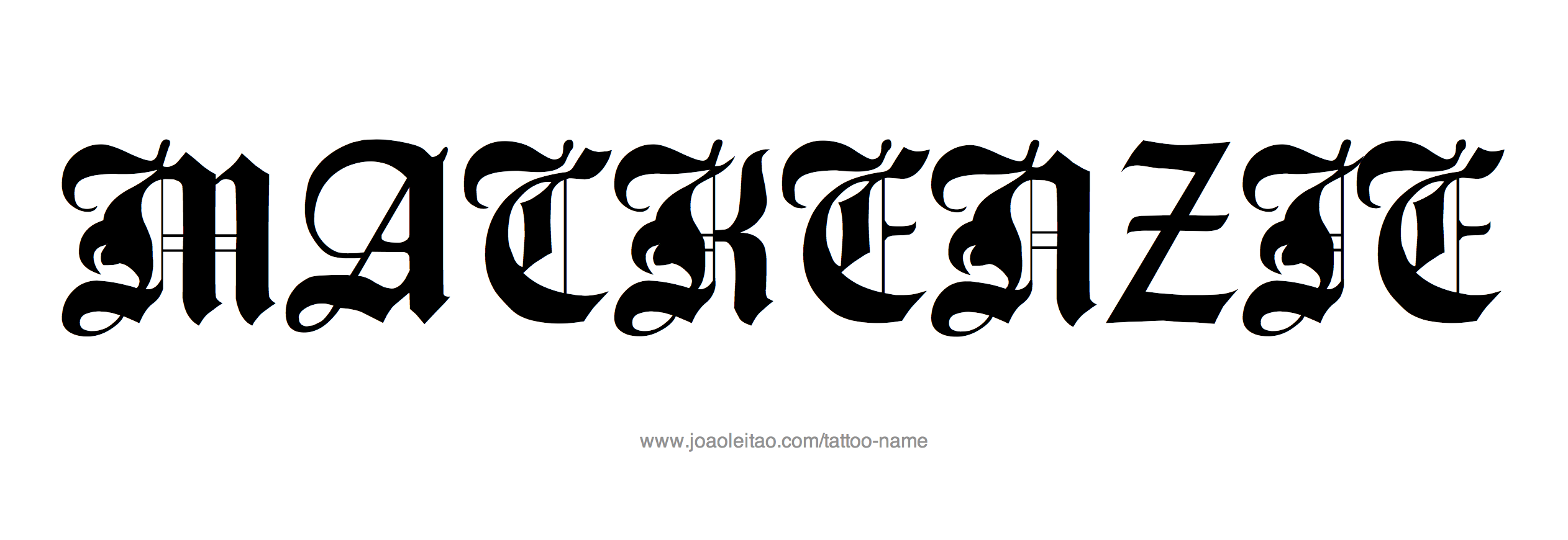 Mackenzie Name Tattoo Designs