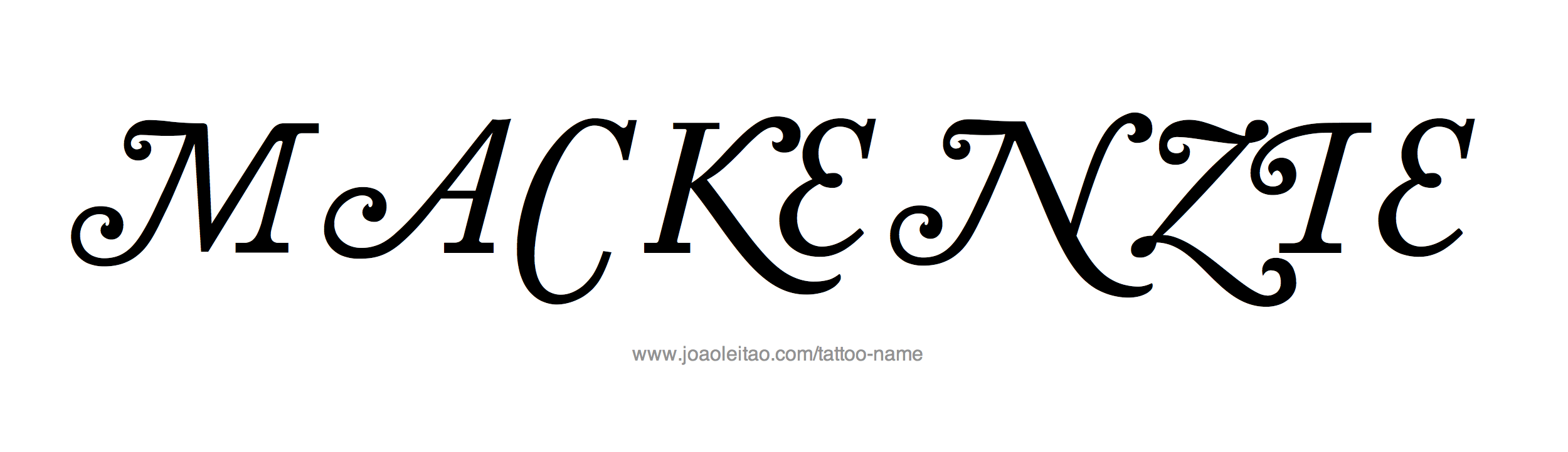 Mackenzie Name Tattoo Designs