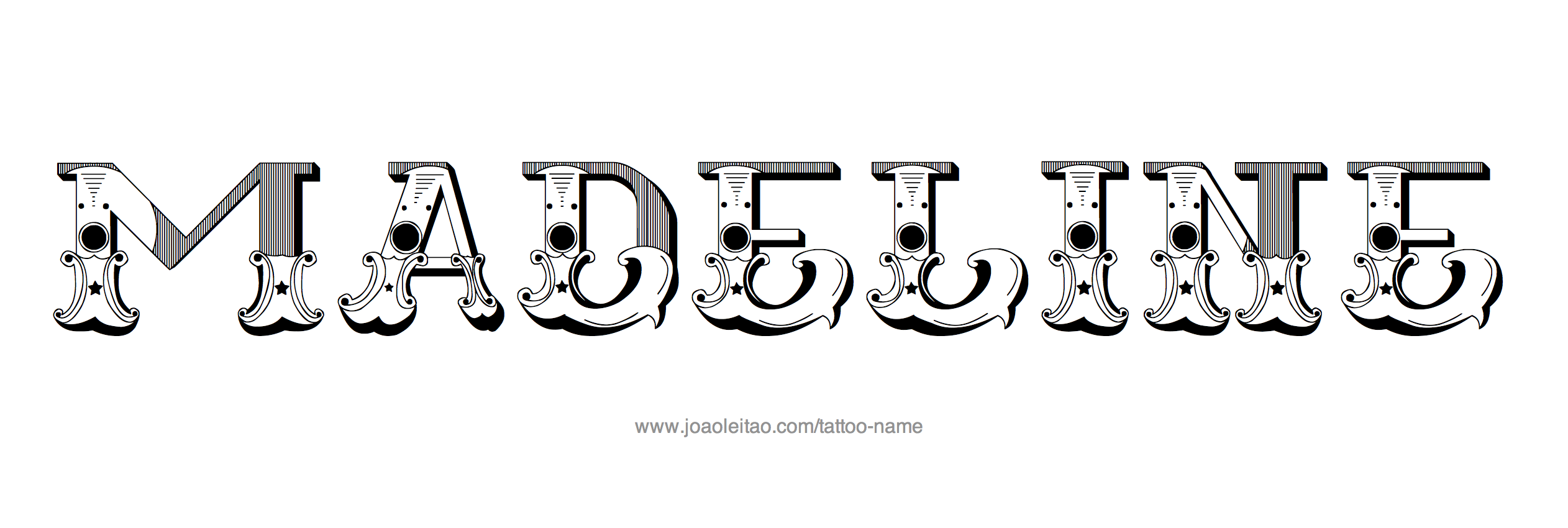 Madeline Name Tattoo Designs