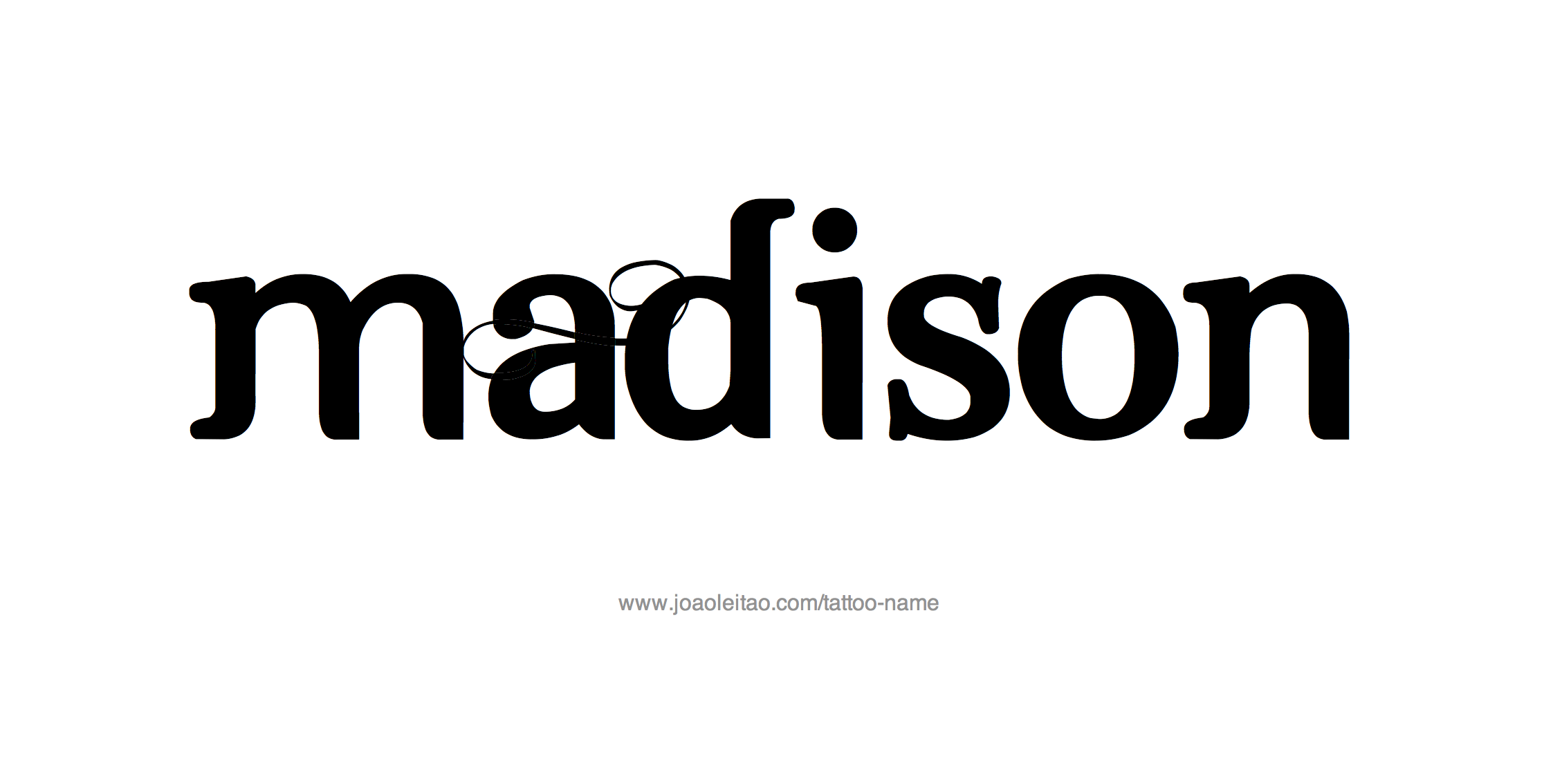 Madison Name Tattoo Designs