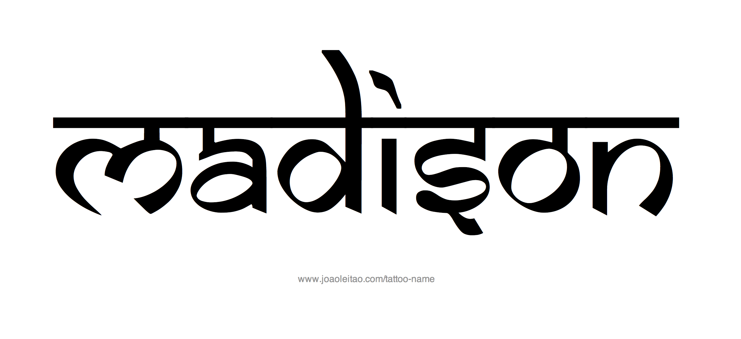 Madison Name Tattoo Designs
