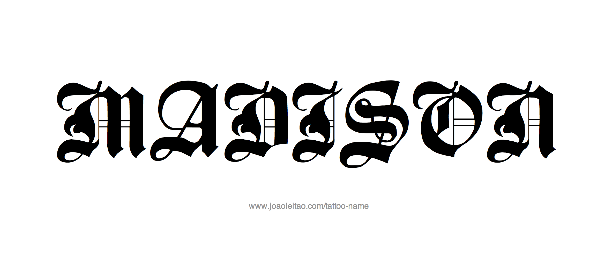 Madison Name Tattoo Designs