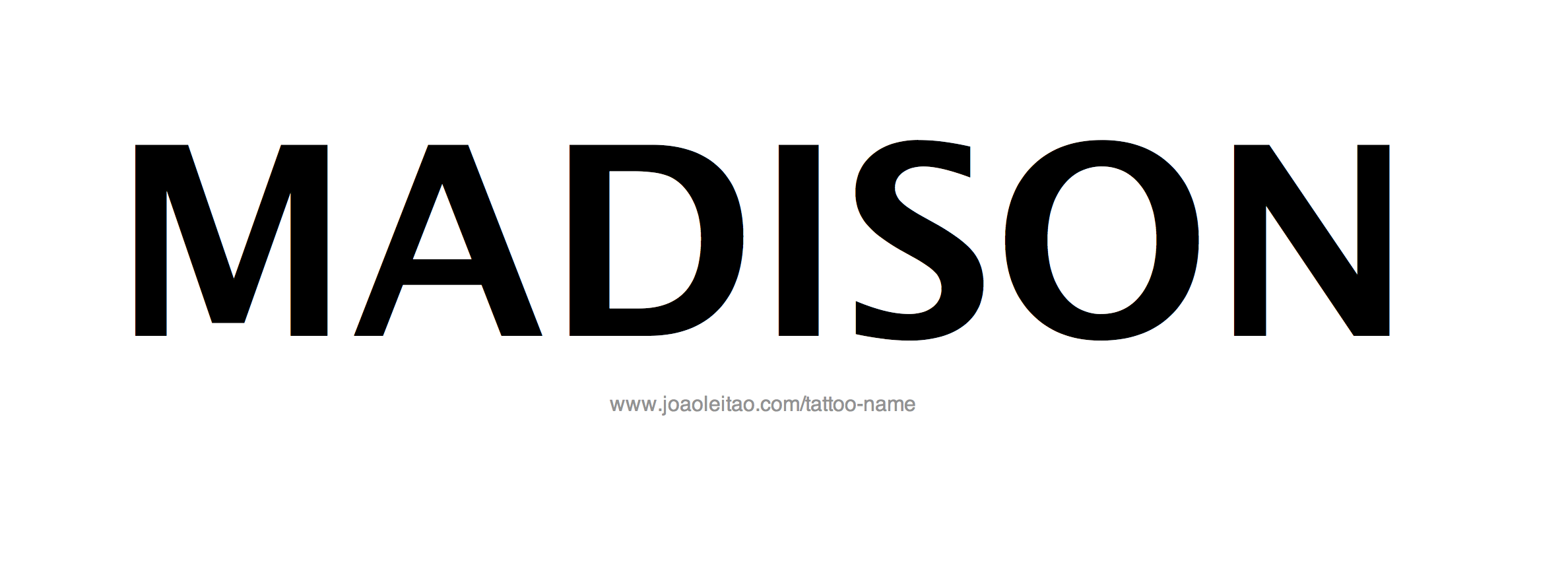 Madison Name Tattoo Designs