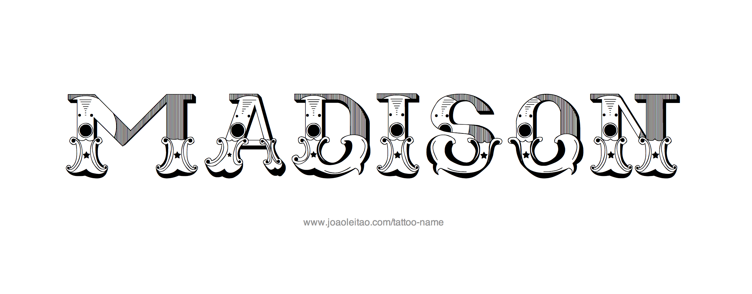 Madison Name Tattoo Designs